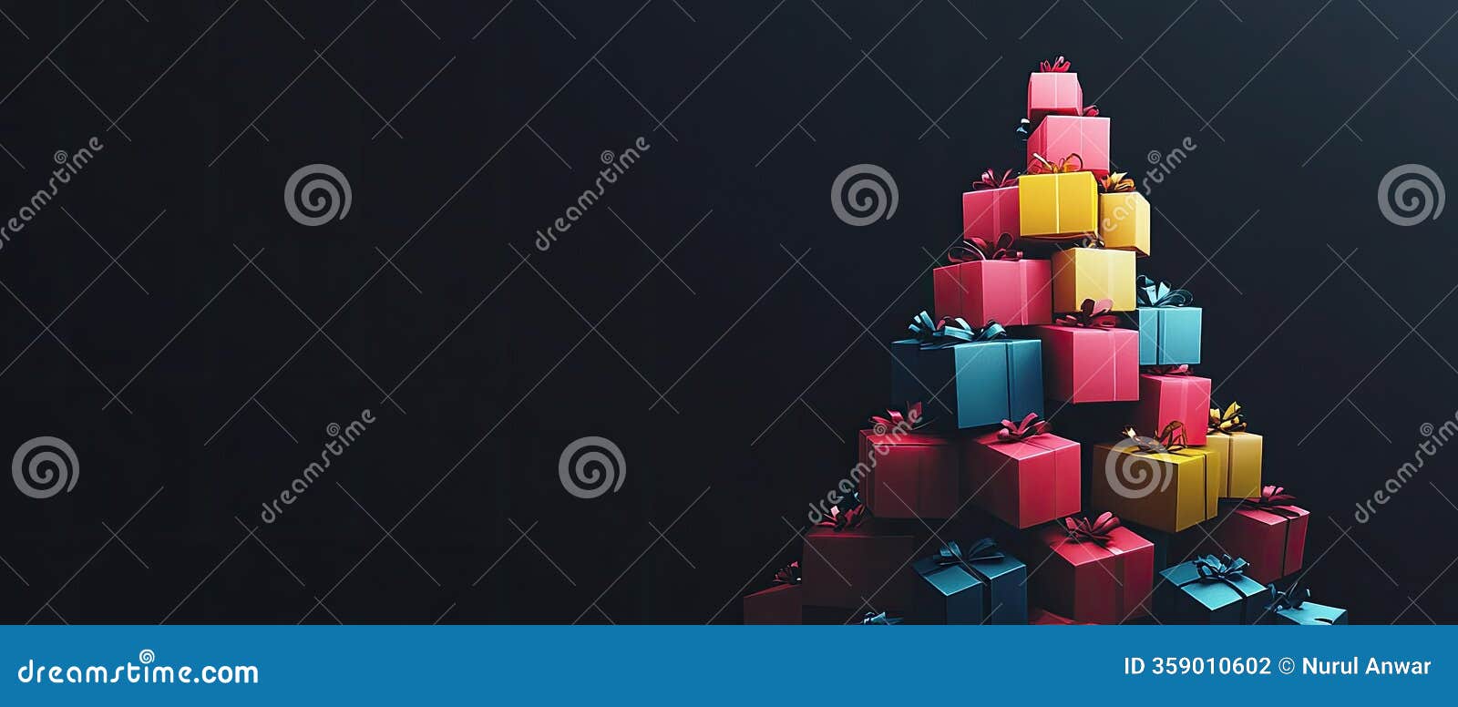 Triangular Gift Box Design Template Cartoon Vector | CartoonDealer.com ...