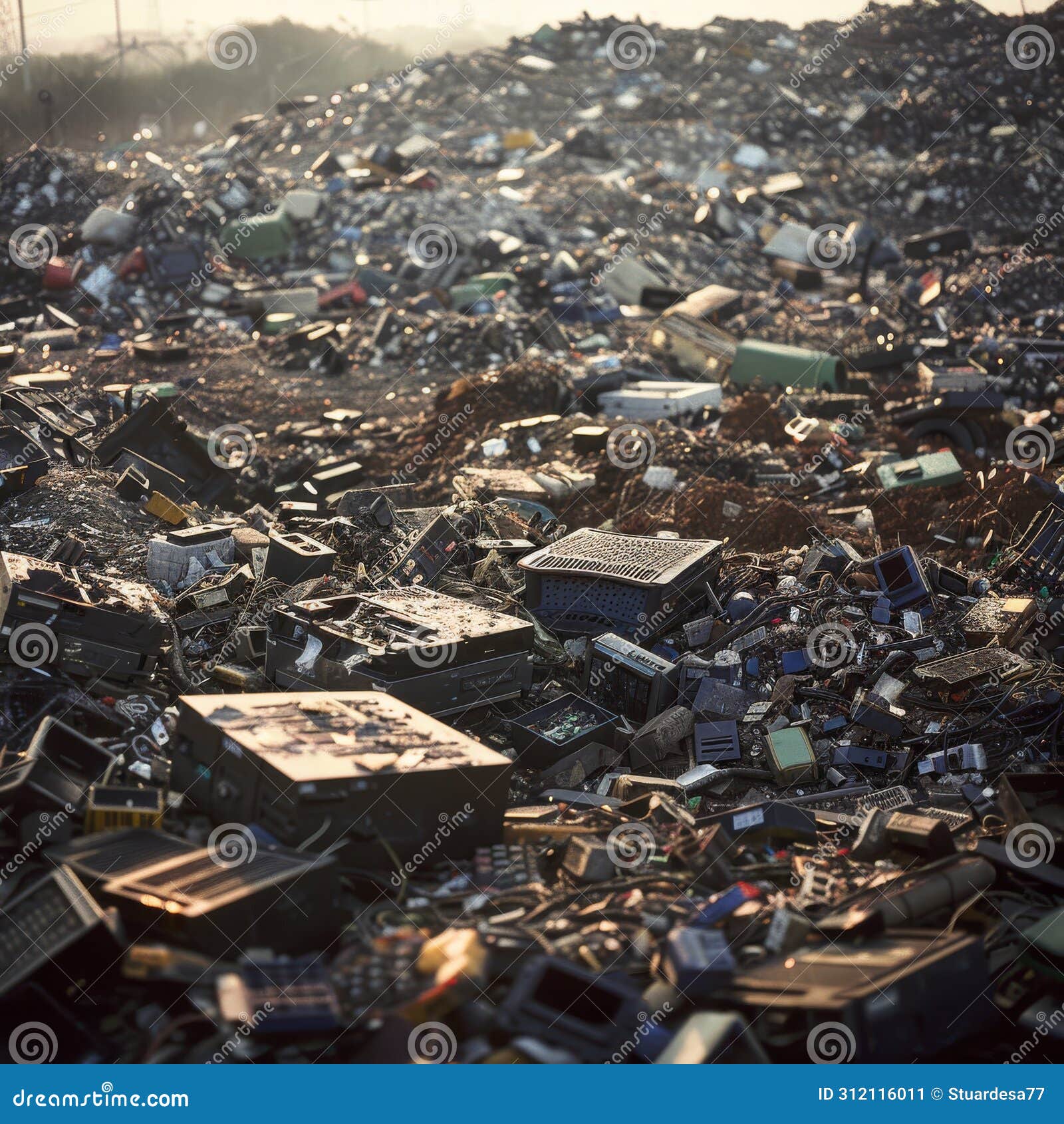 Electronics Waste Pile at Dusk Stock Image - Image of ewaste, pile ...