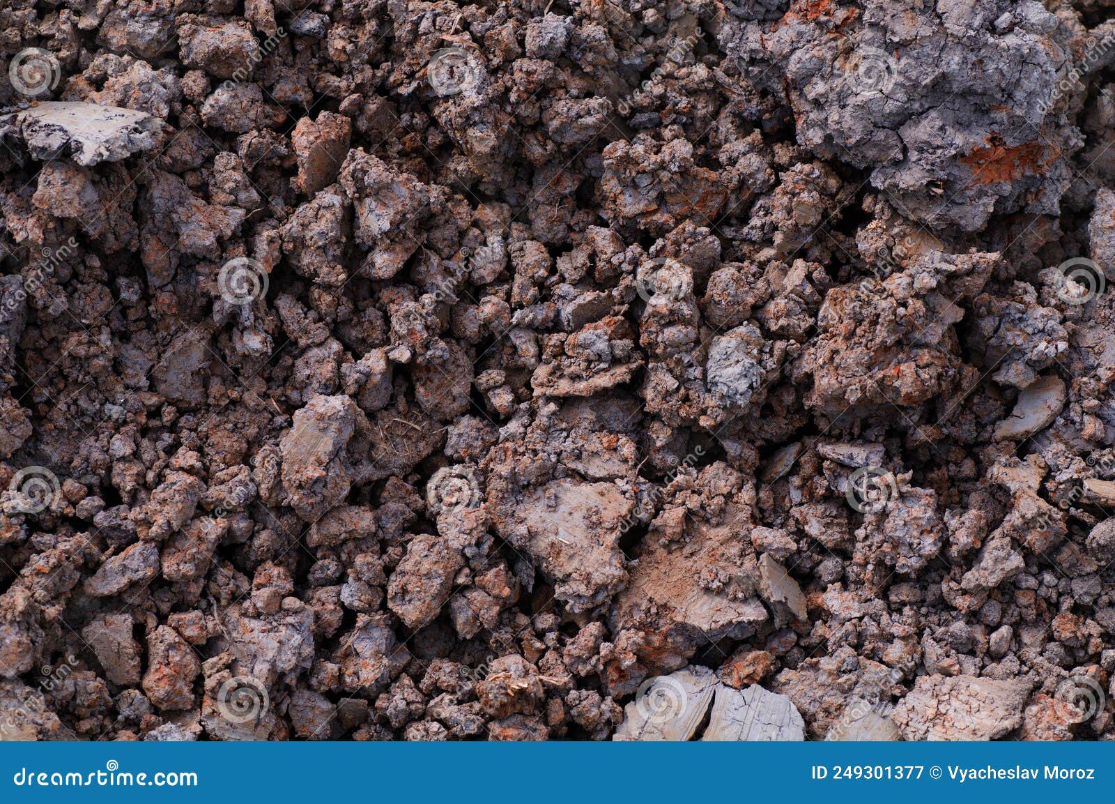 A Large Pile of Dug Up Soil. Soil Texture Stock Image - Image of black ...