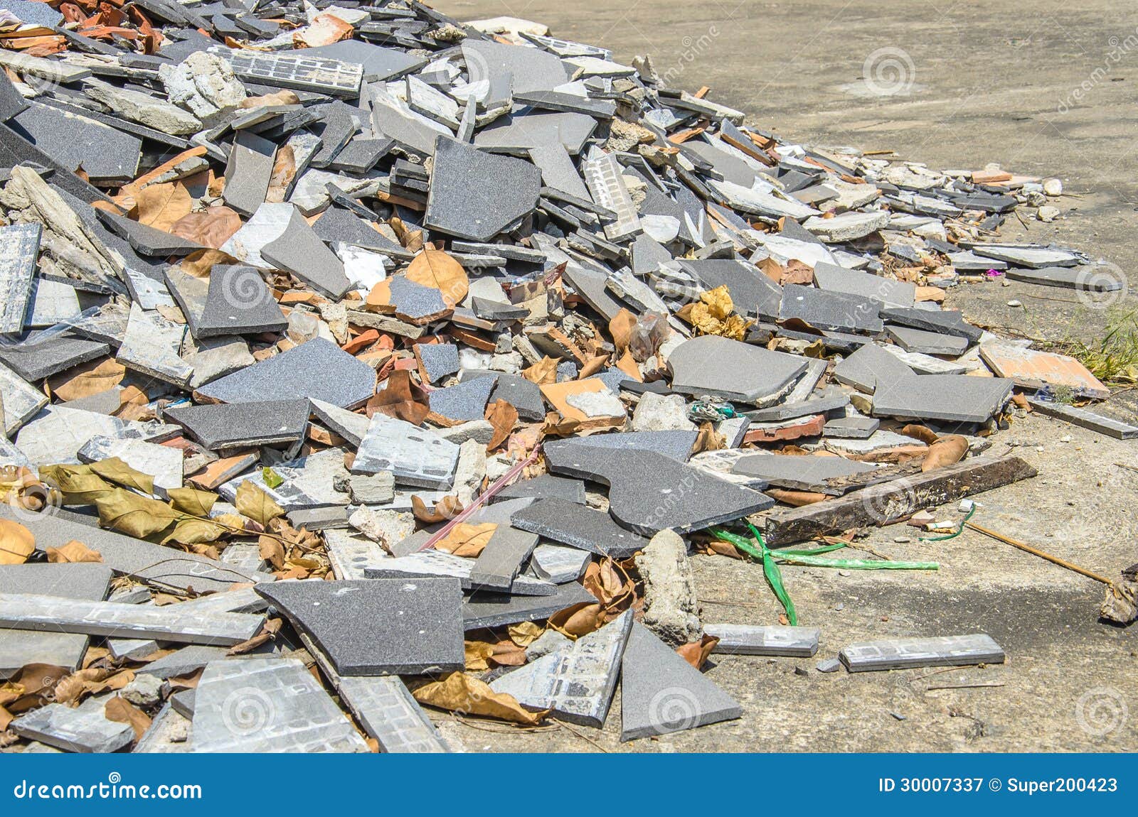 Tile fragments stock image. Image of removal, concrete - 30007337
