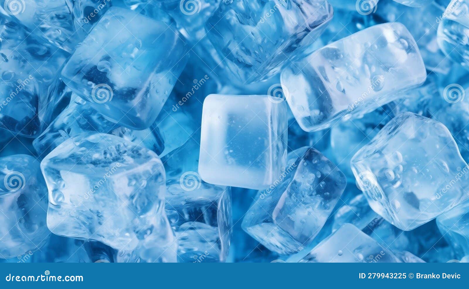 Pile of Ice Cubes Closeup Background Stock Illustration - Illustration ...
