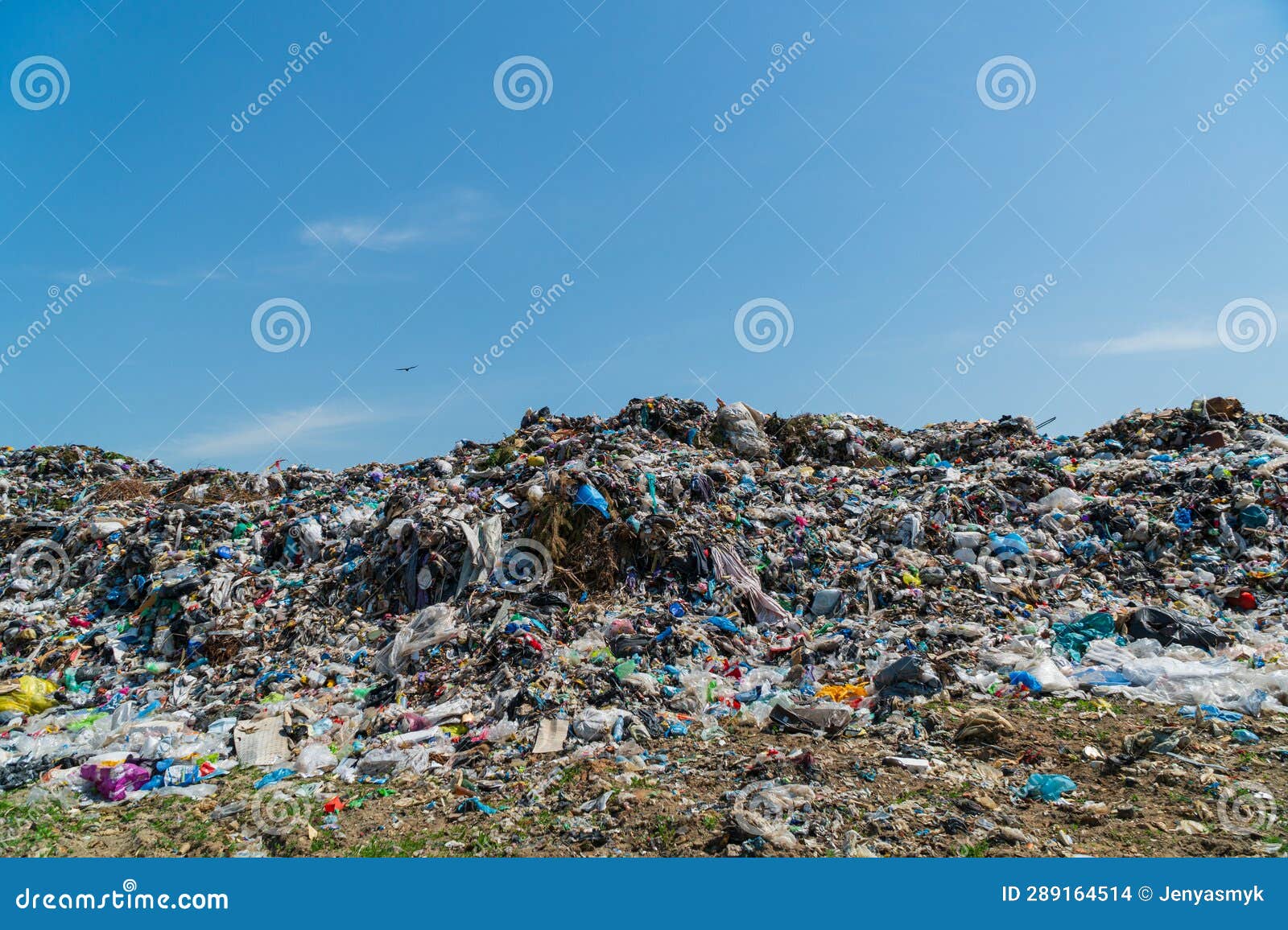 A Large Pile of Garbage is in a Landfill. Household Waste Garbage Stock ...