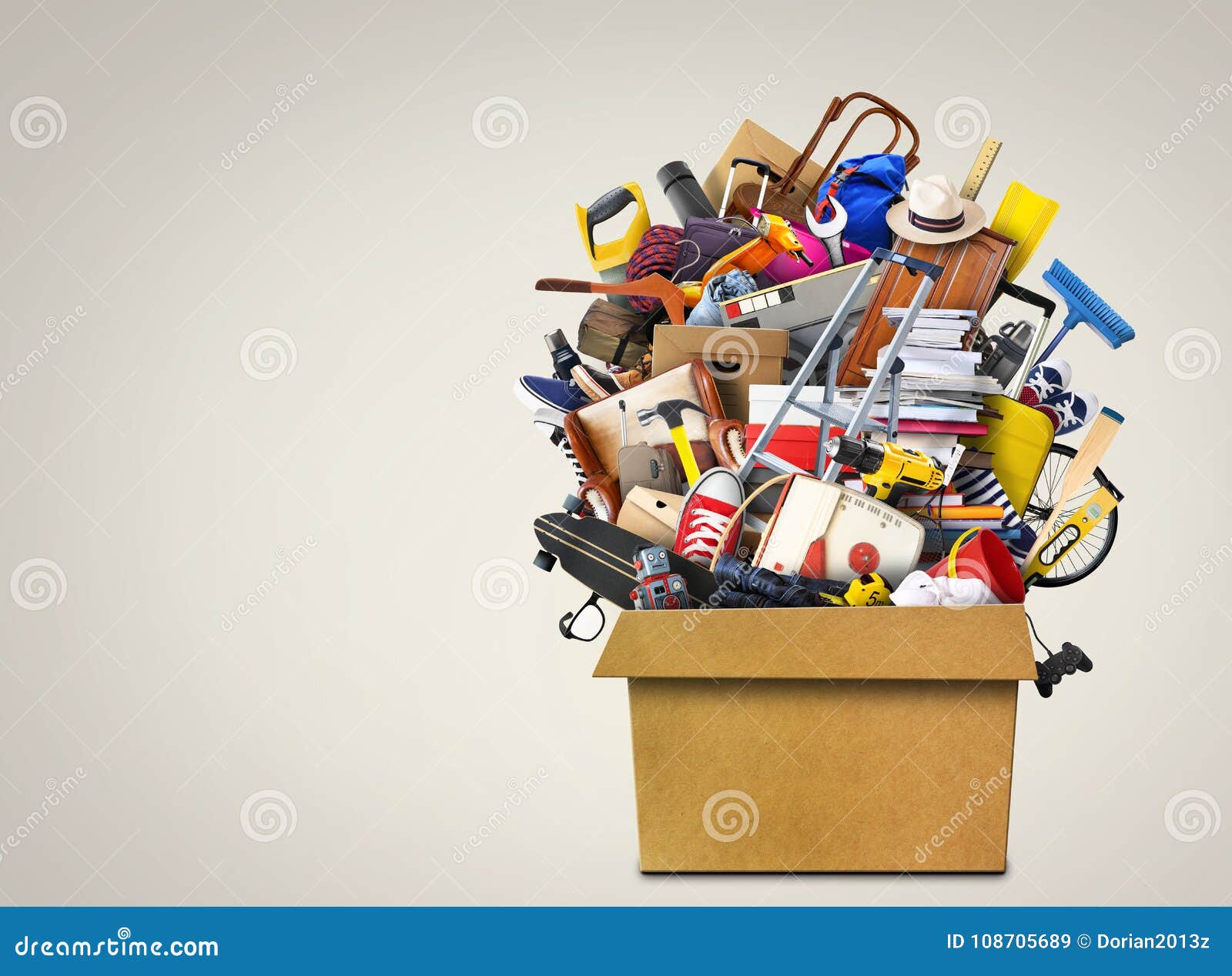 Large Pile of Household Things Stock Image - Image of shipping, trash ...