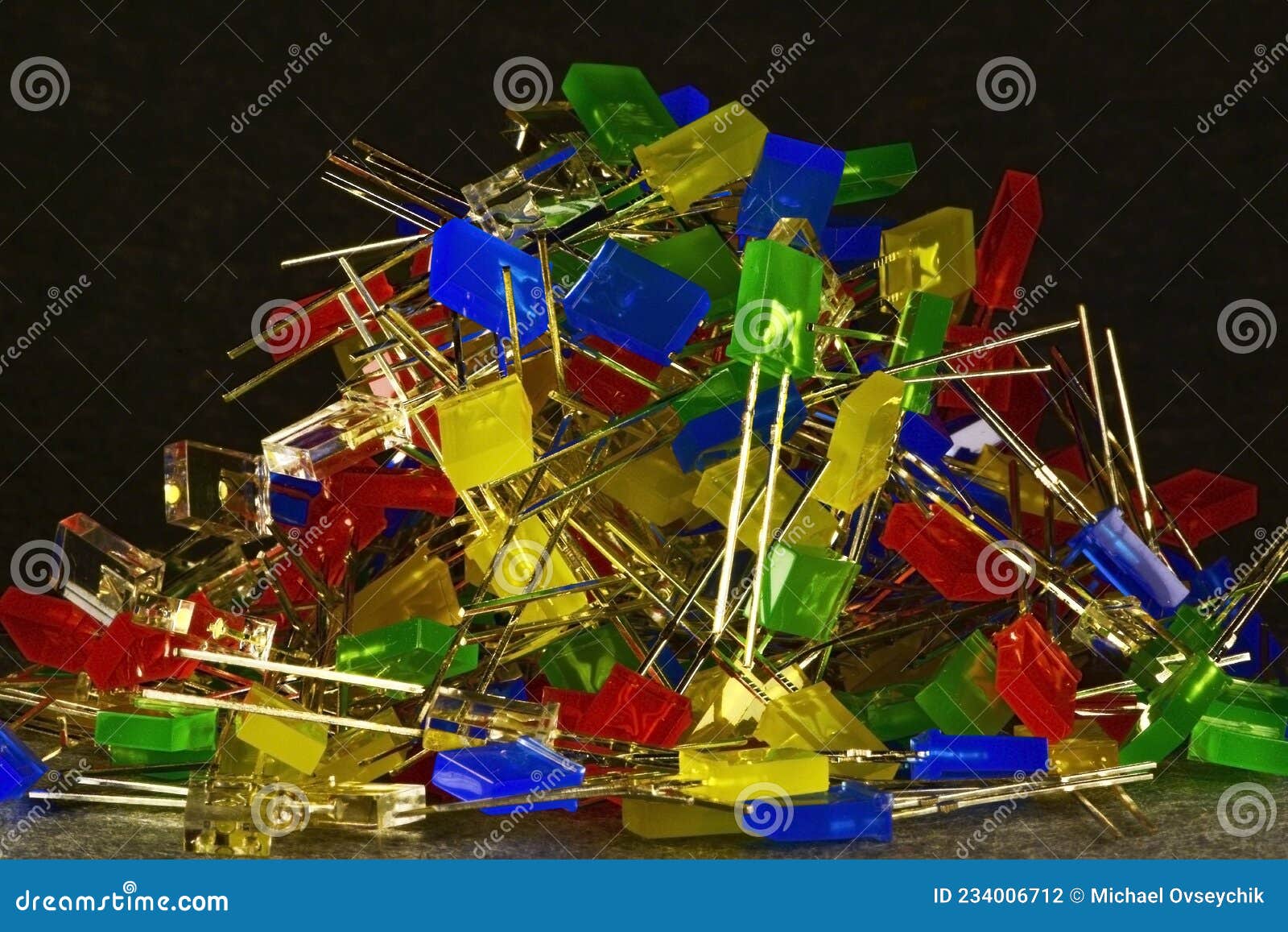 Low-power LEDs in Rectangular Plastic Housing Stock Photo - Image of ...