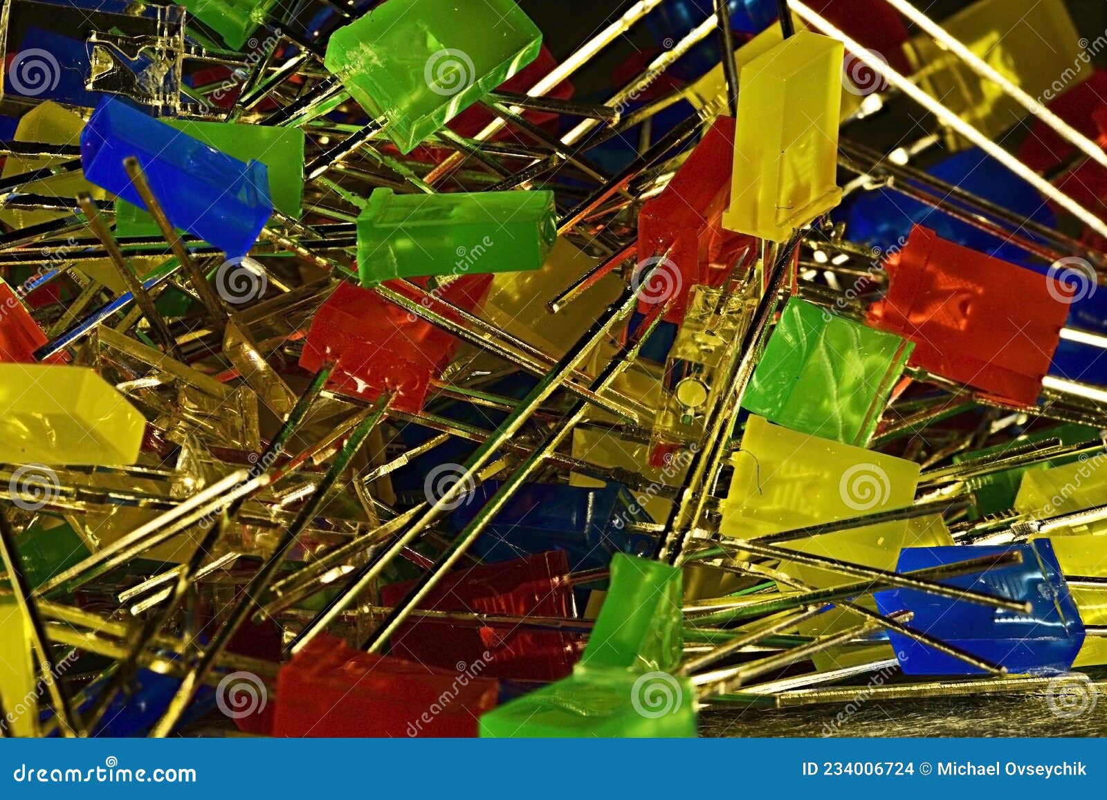 Low-power LEDs in Rectangular Plastic Housing Stock Photo - Image of ...