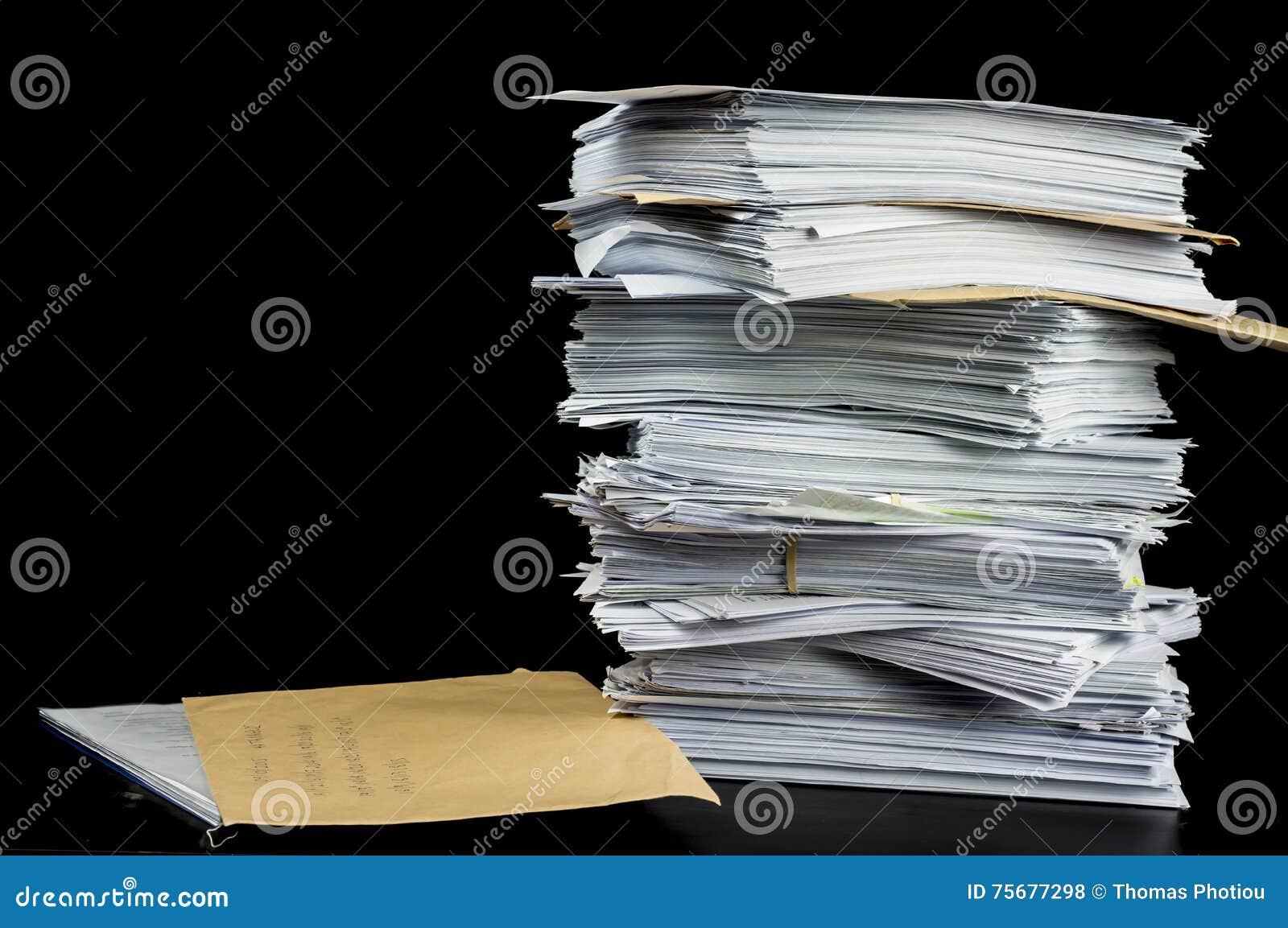 Large pile of paperwork stock photo. Image of messy, file - 75677298