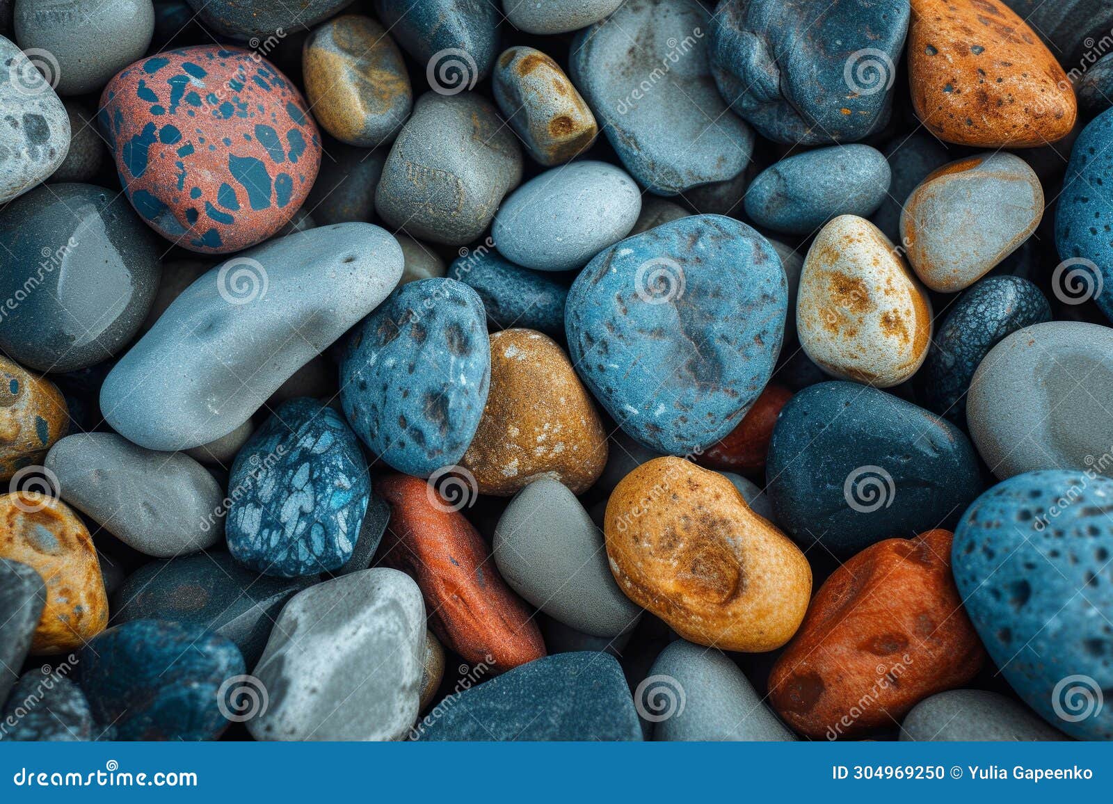 A Large Pile of Pebbles in Several Colors Stock Photo - Image of ...