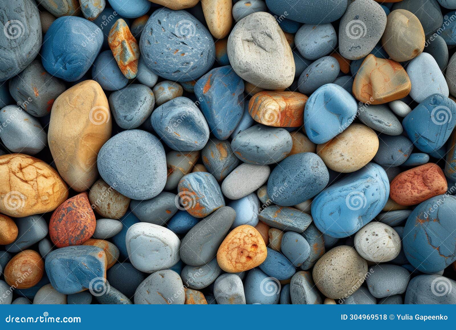 A Large Pile of Pebbles in Several Colors Stock Photo - Image of ...