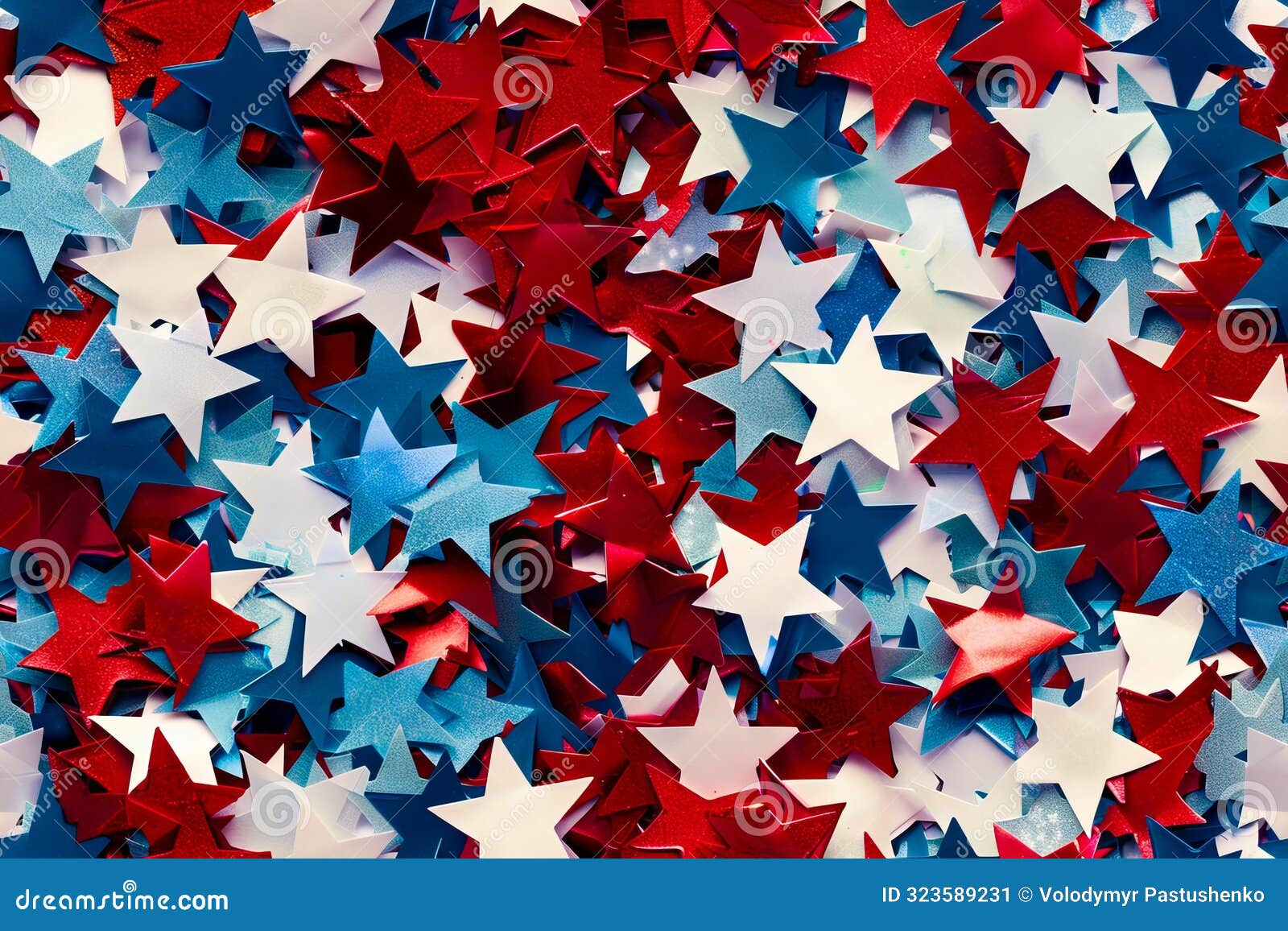 A Large Pile of Red, White and Blue Stars Stock Image - Image of ...