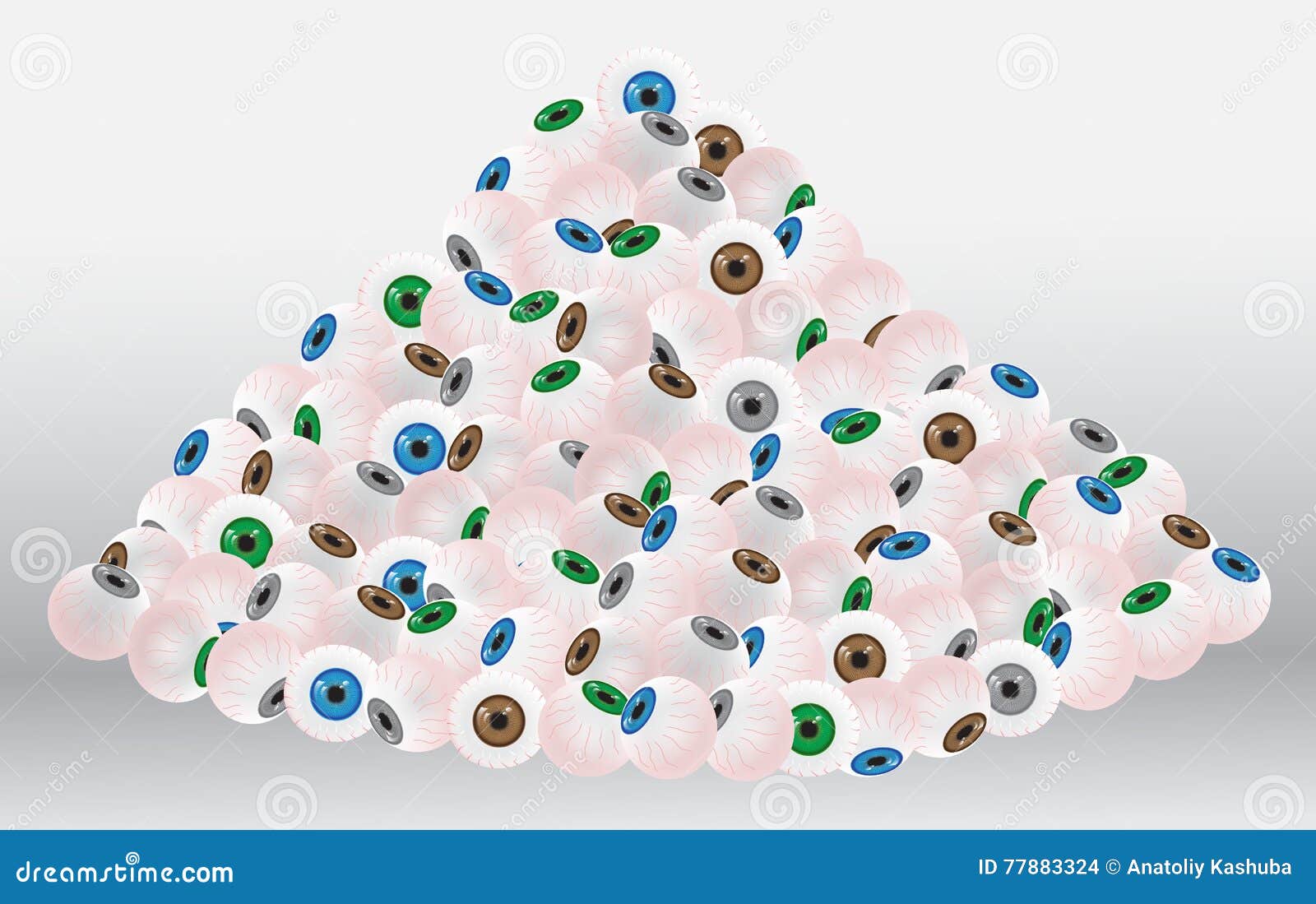 A Large Pile of Separate Eyes in the Form of a Pyramid Stock Vector ...