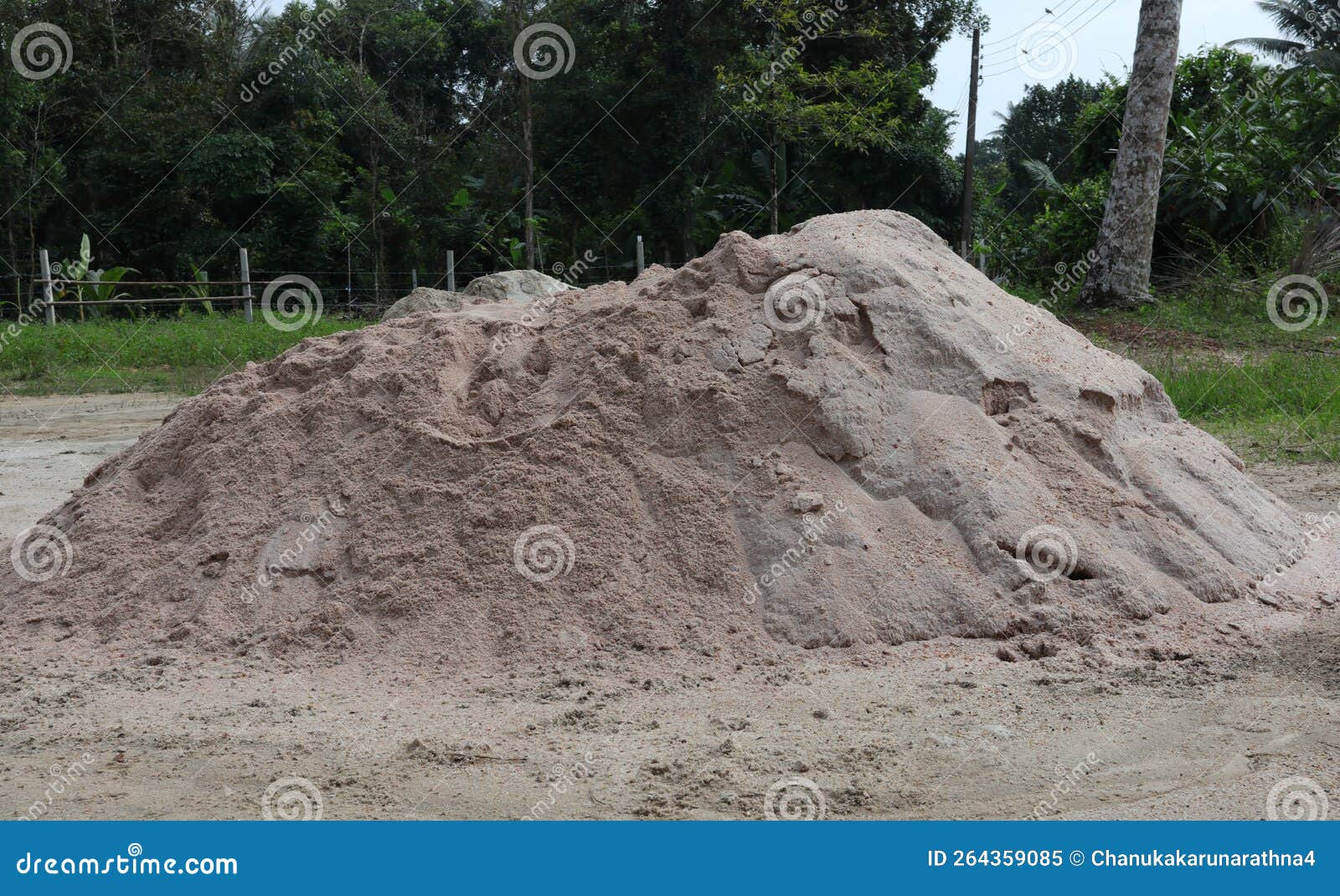 A Large Pile of Sieved White Thin Sand for Sell To Use in Construction ...
