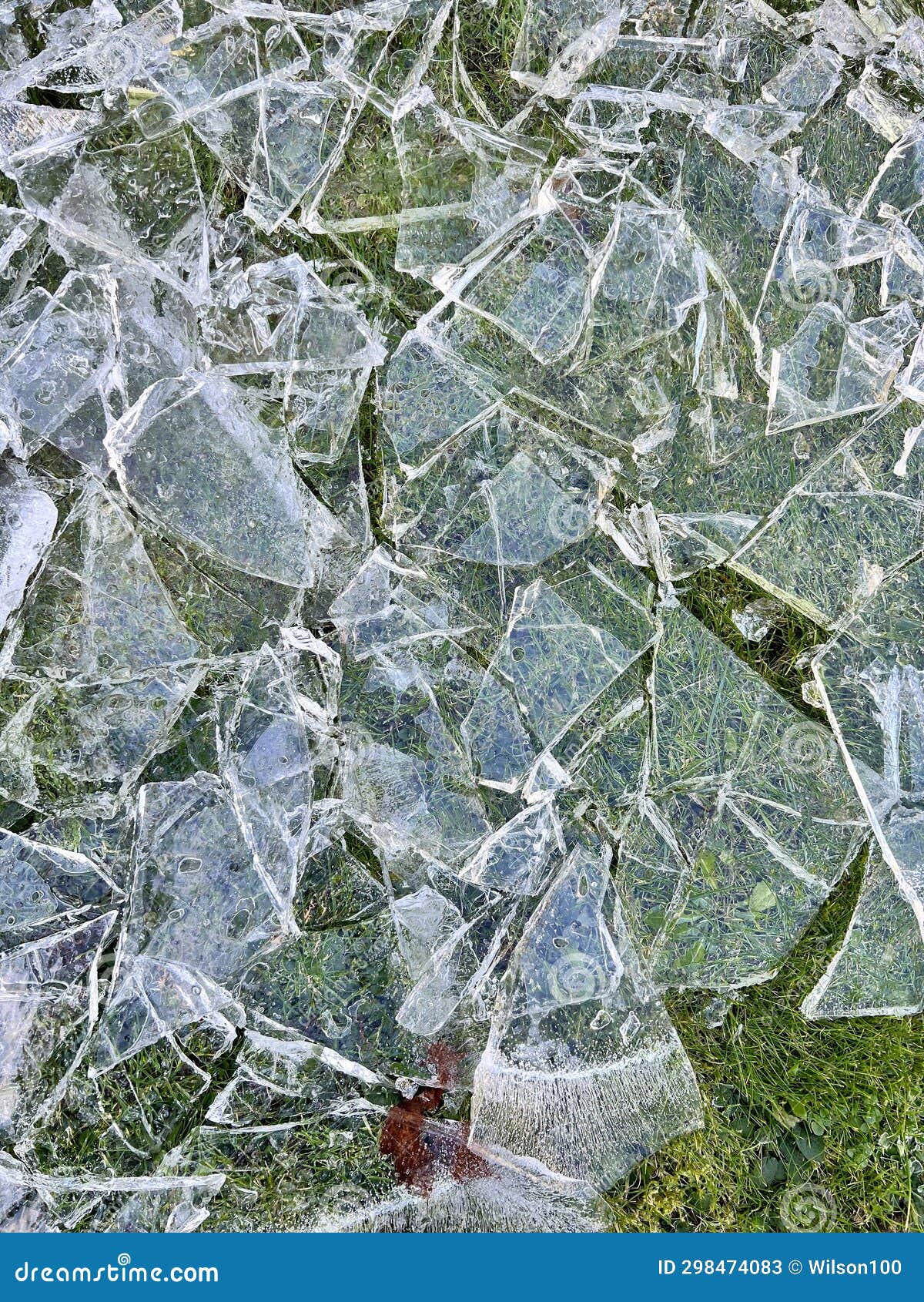 Smashed Ice stock image. Image of large, grass, pieces - 298474083