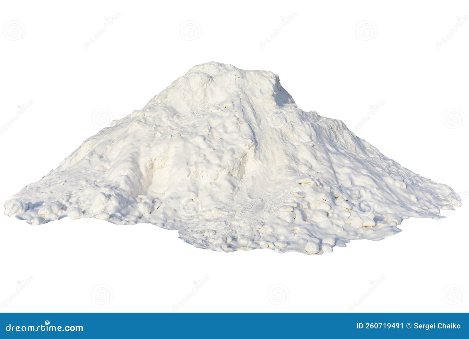 Large Pile of Snow with Mud Isolated on White Background Stock Image ...