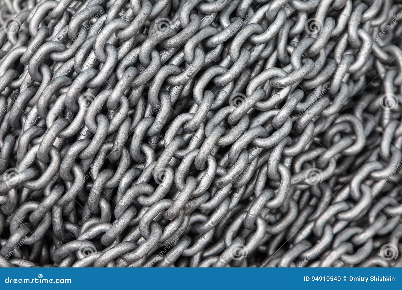 Large Pile of Steel Chain Linked Together Stock Photo - Image of ...