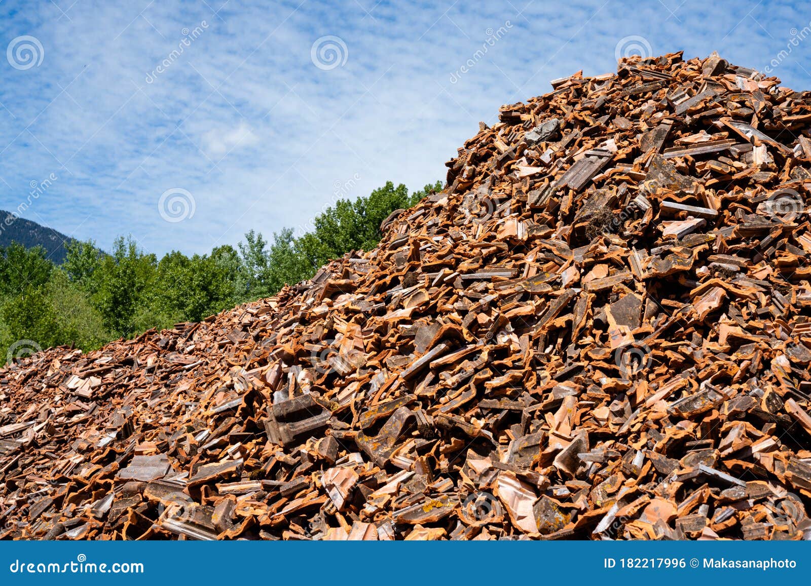 Large Piles of Rubble and Broken Bricks and Cinder Blocks from ...