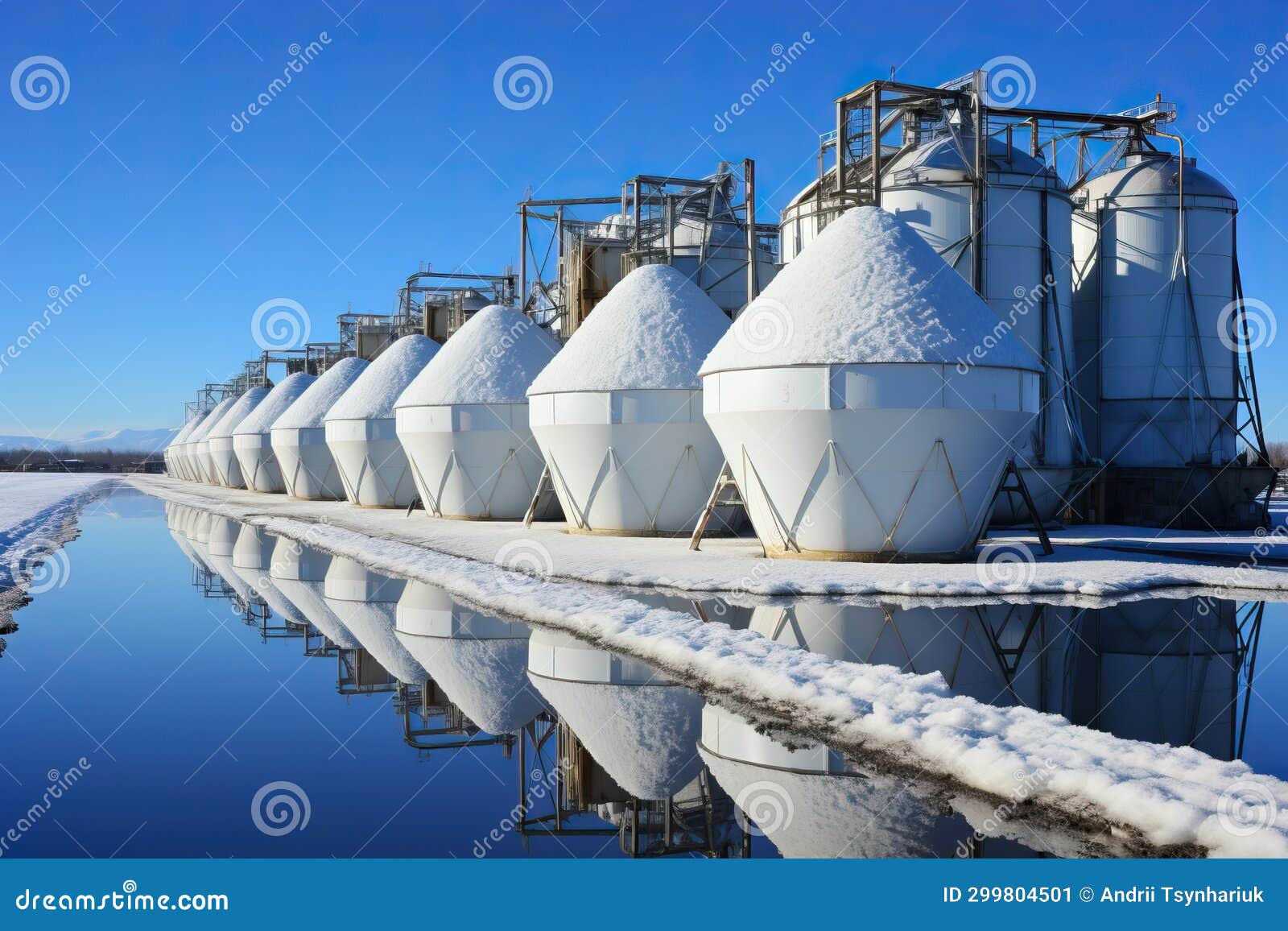 Large Piles of Salt at the Enterprise. Stock Image - Image of idyllic ...