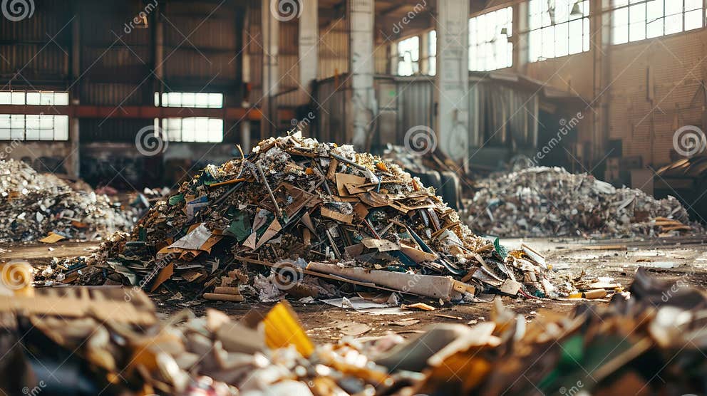 Large Piles of Scrap Materials Ready Stock Illustration - Illustration ...