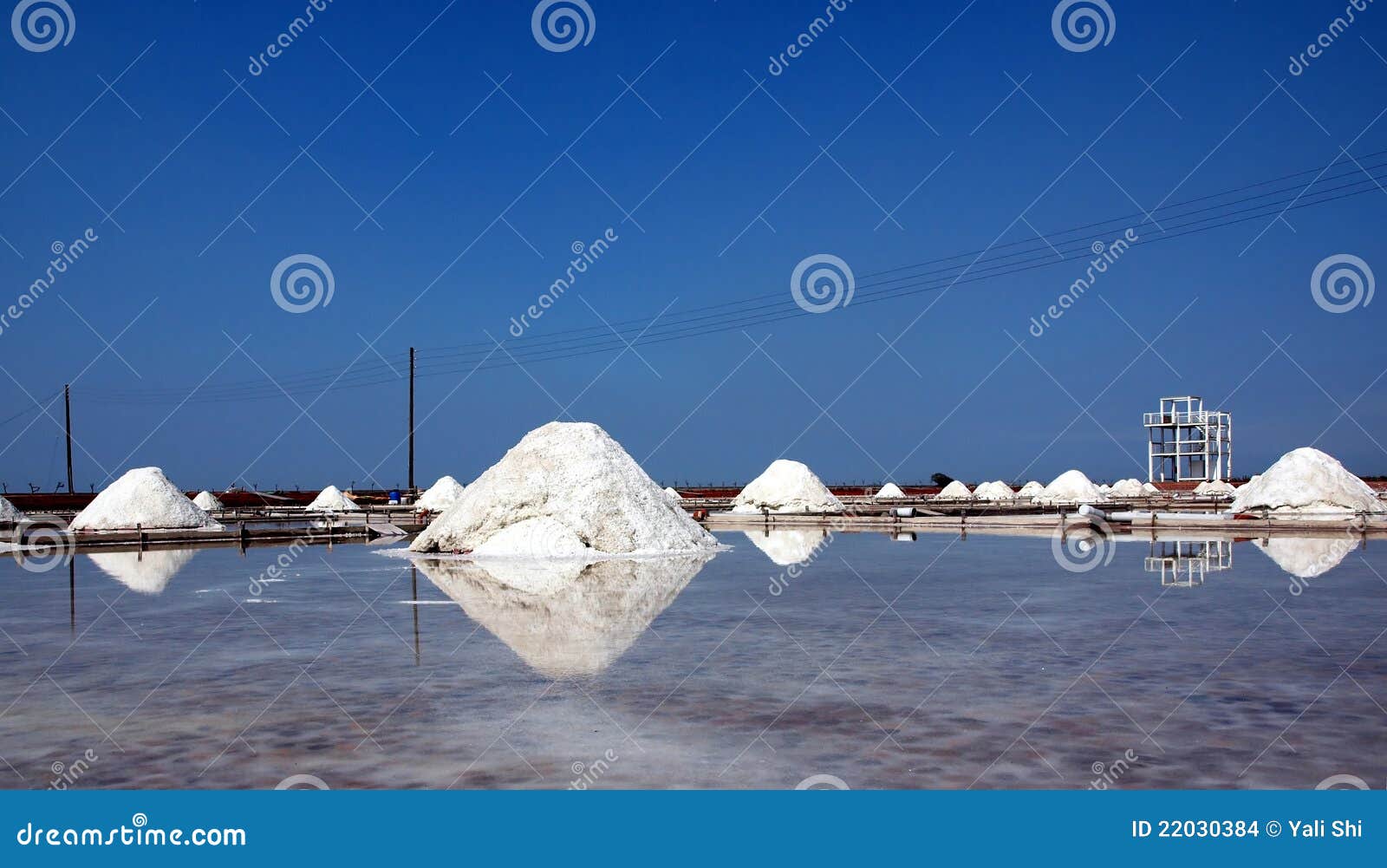 Large Piles of Sea salt stock photo. Image of blue, paddies - 22030384