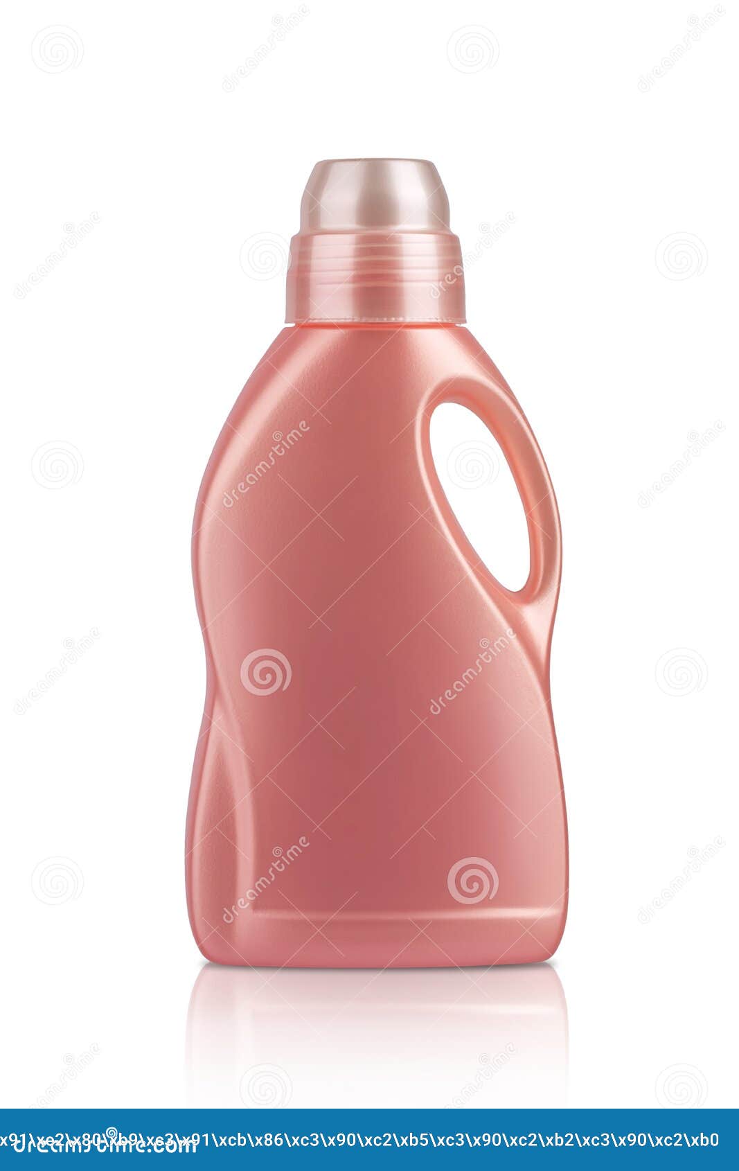 Large Pink Plastic Container for Liquid Detergents, Isolate on a White ...