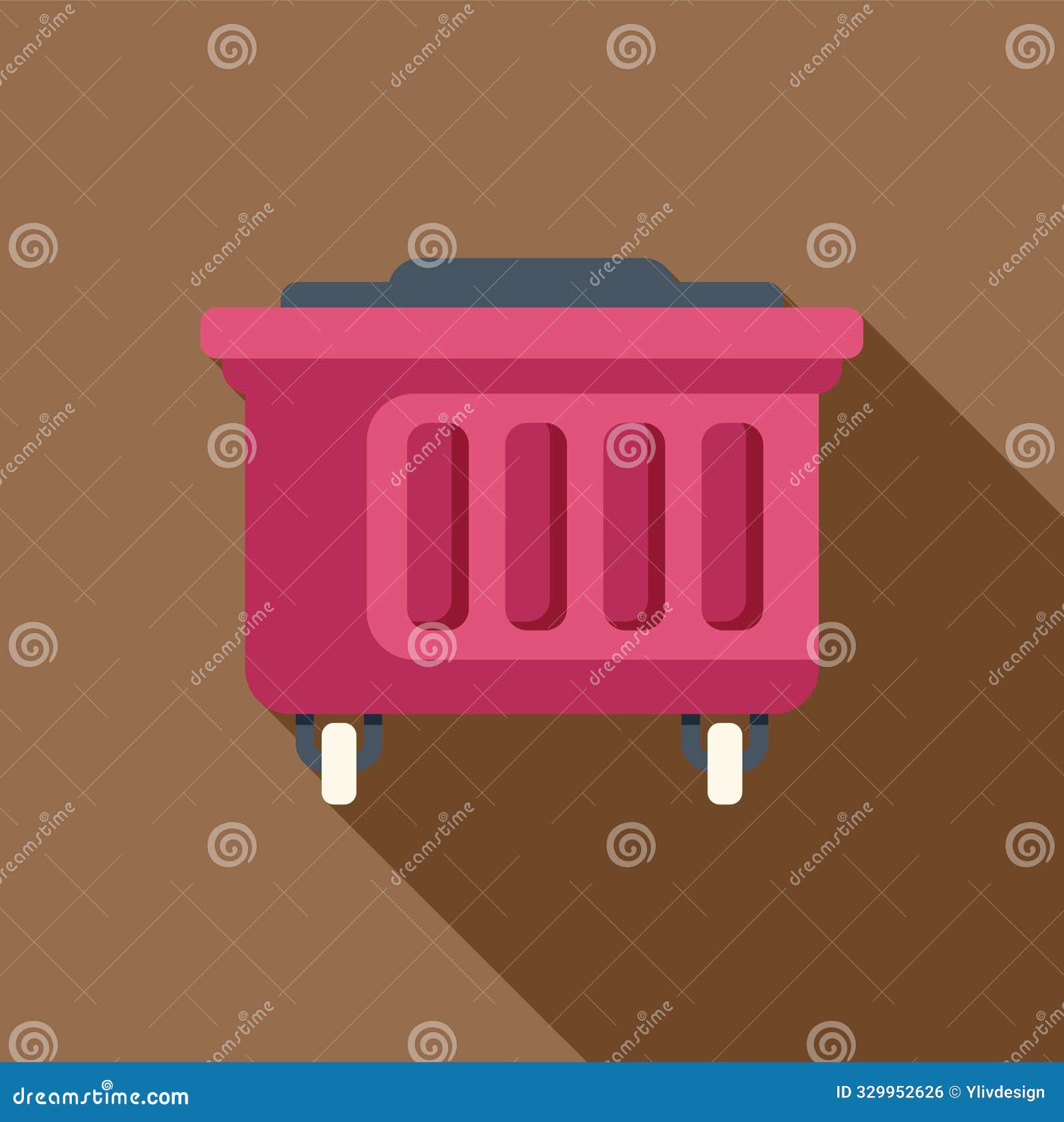 Large Pink Plastic Wheeled Waste Container Standing for Garbage ...