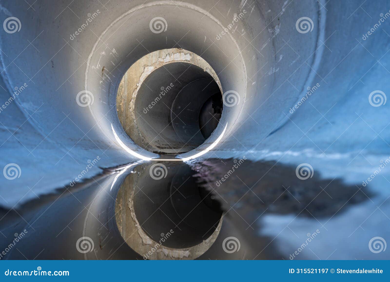 Large Pipe Inside Smaller Pipe Stock Image - Image of diameter ...