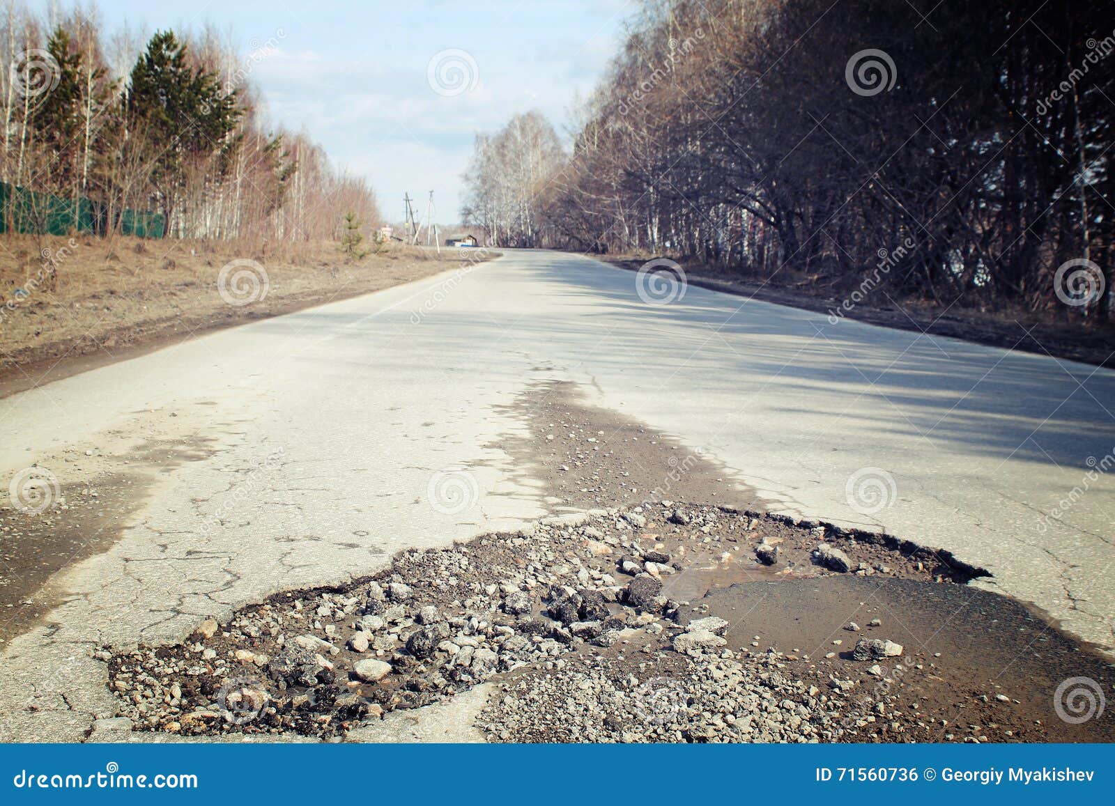 Large pit stock photo. Image of landscape, roadway, damage - 71560736