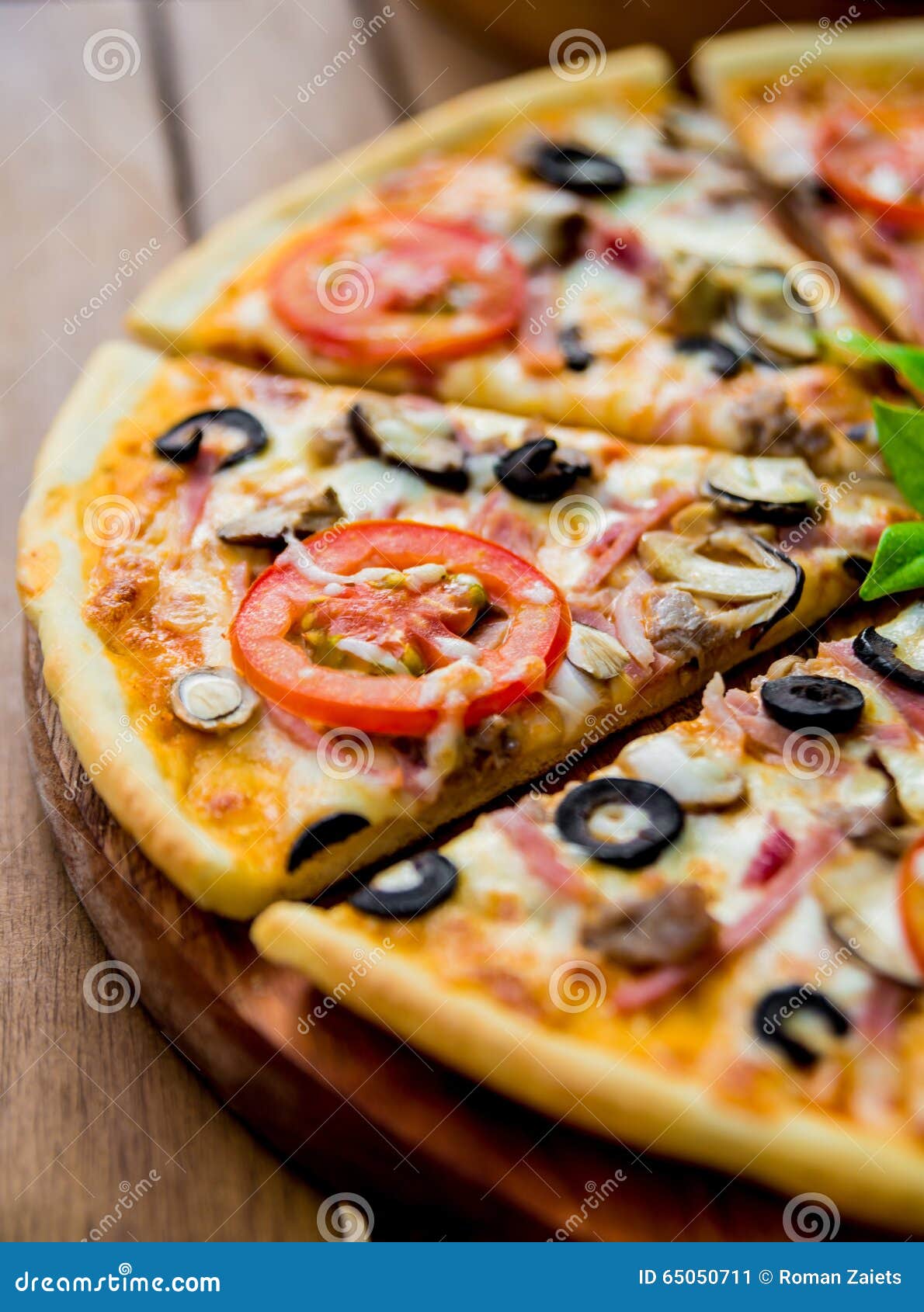 Large pizza stock image. Image of eating, dinner, baked - 65050711