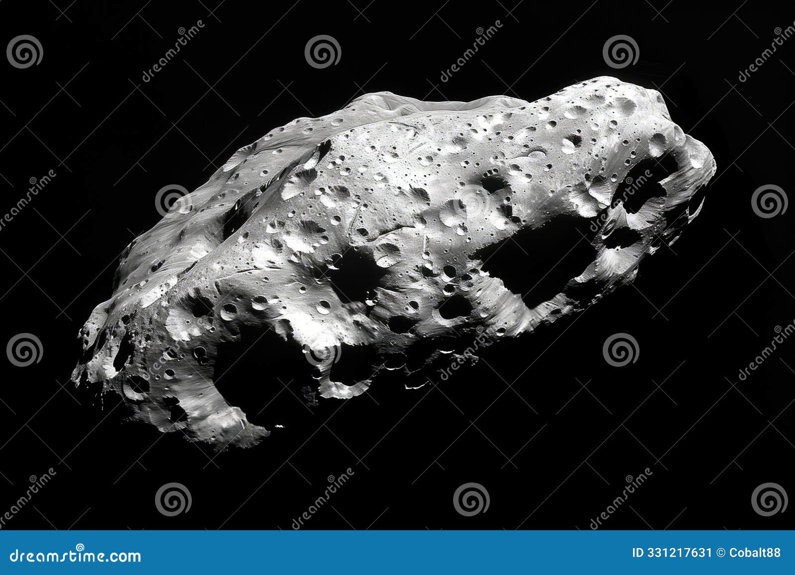 Large Planetoid in Empty Space Stock Illustration - Illustration of ...
