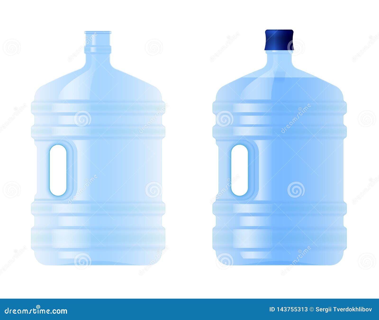 Large Plastic Bottle with Water. Volume Five Gallons. Clean Spring or ...