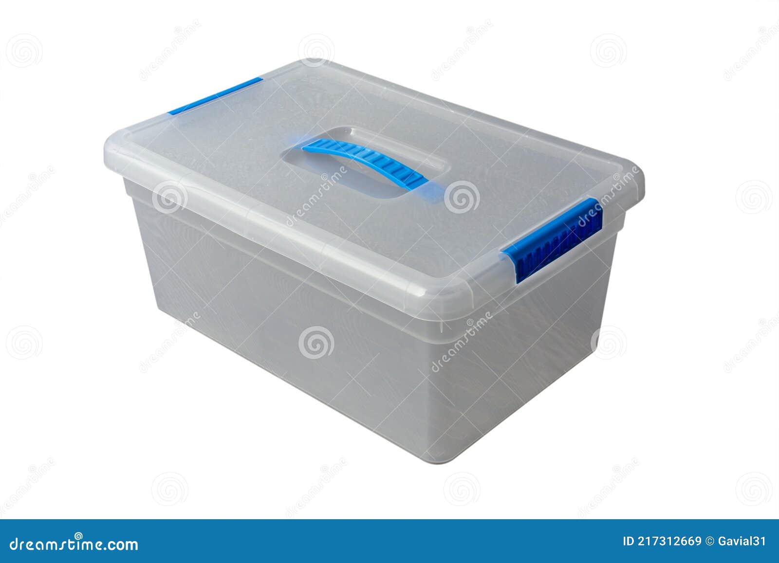 Large Plastic Container Isolated on White Stock Image - Image of ...