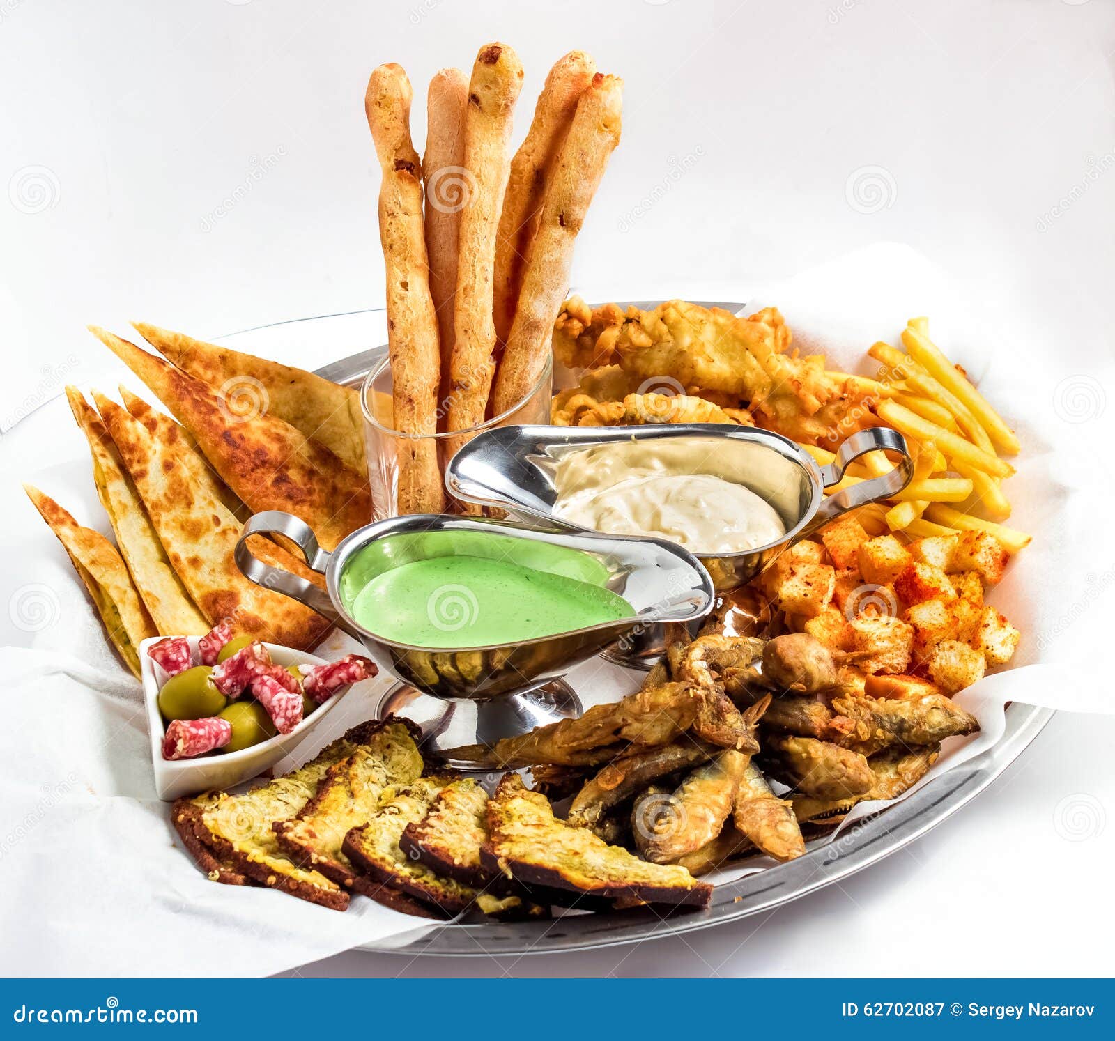 Large Plate a Wide Selection Snacks for Beer Served Stock Image - Image ...