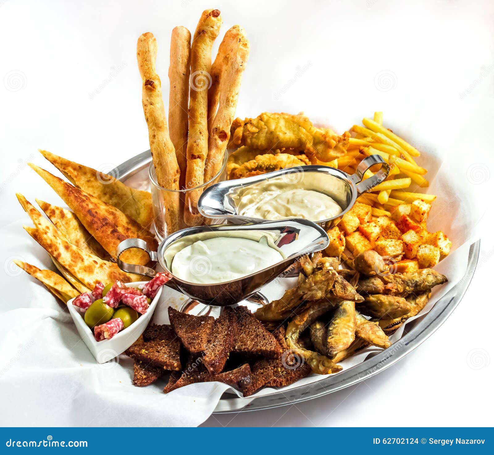 Large Plate a Wide Selection Snacks for Beer Served Stock Photo - Image ...