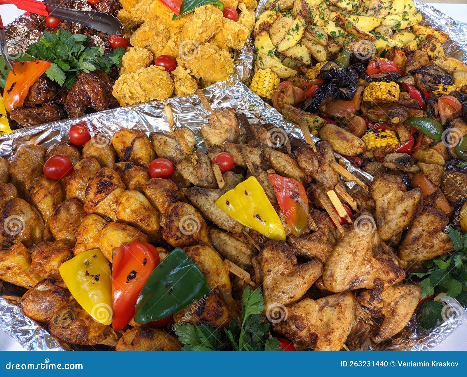 Platter with fried chicken stock photo. Image of healthy - 263231440