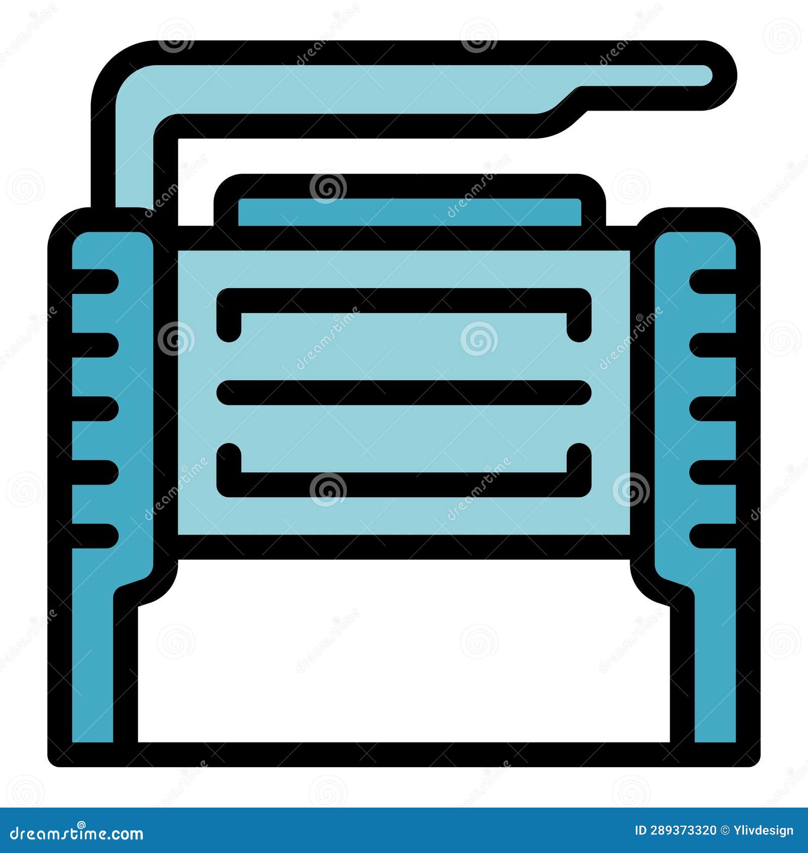 Large Plotter Icon Vector Flat Stock Vector - Illustration of color ...