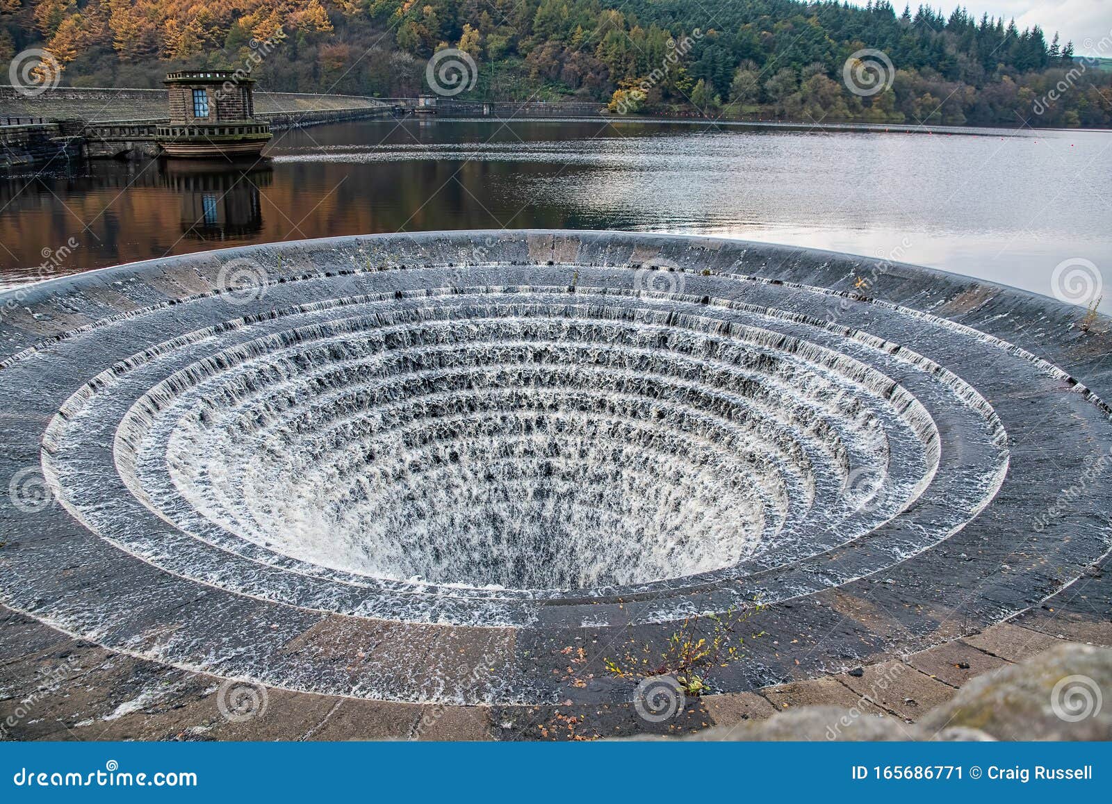 Ladybower Dam Overflow And Dam Wall Stock Photo | CartoonDealer.com ...