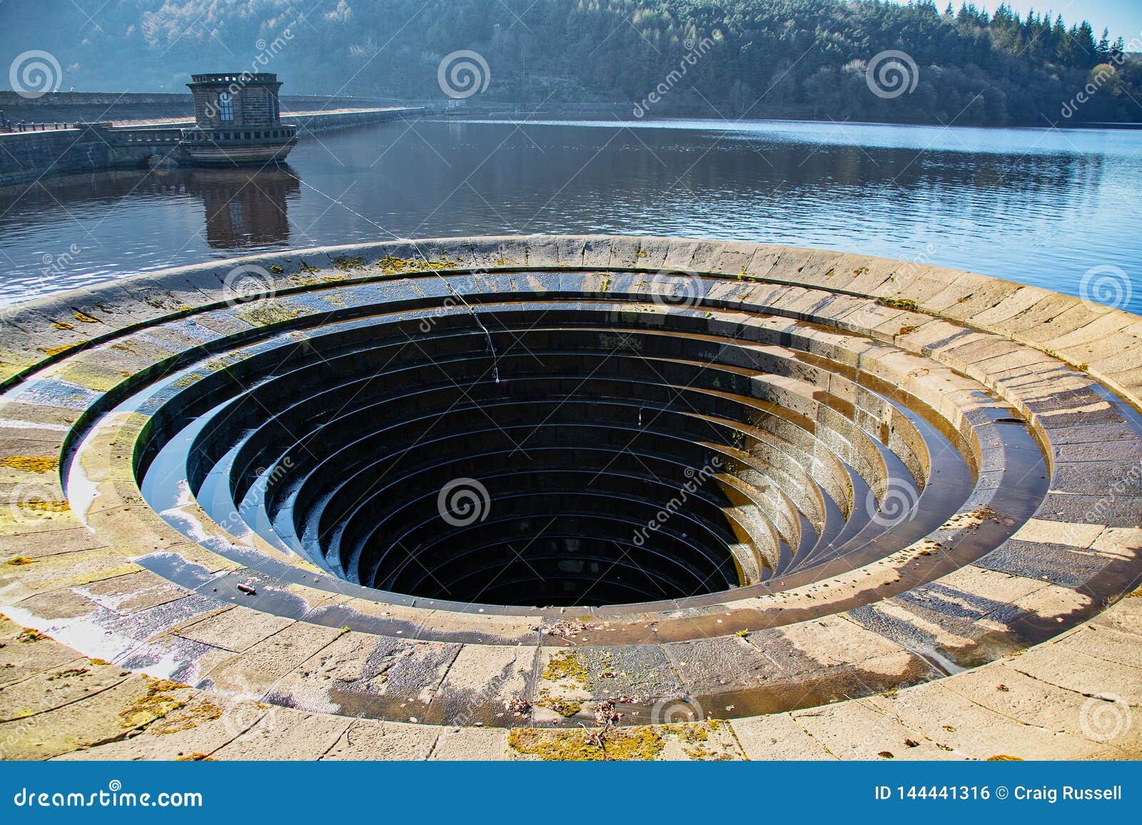 Large Plughole at the Ladybower Reservoir Stock Photo - Image of design ...