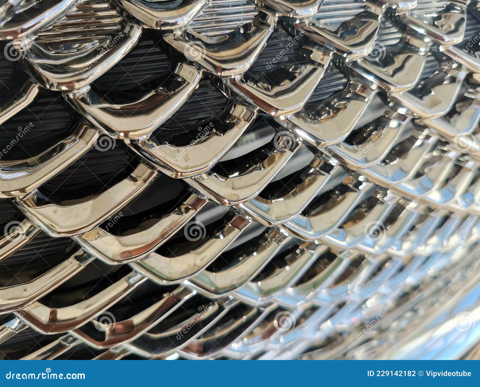 Large Polished Metal Mesh for Cars Stock Photo - Image of flooring ...