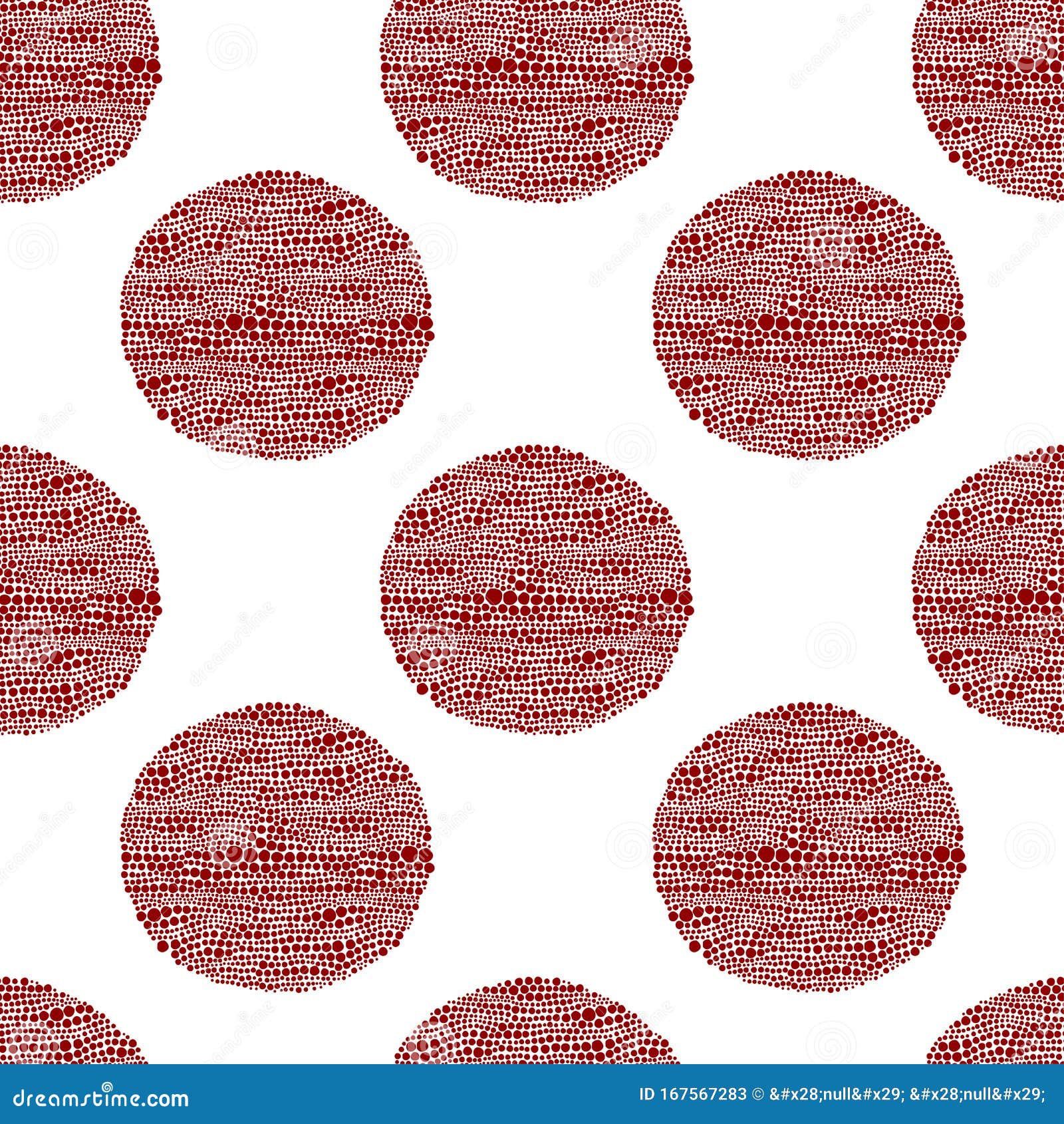 Large Polka Dot Pattern. Seamless Vector Pattern of Dots and Spheres on ...