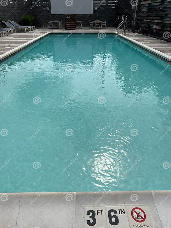 Large Pool with Clean Water Stock Image - Image of clean, modern: 254833247
