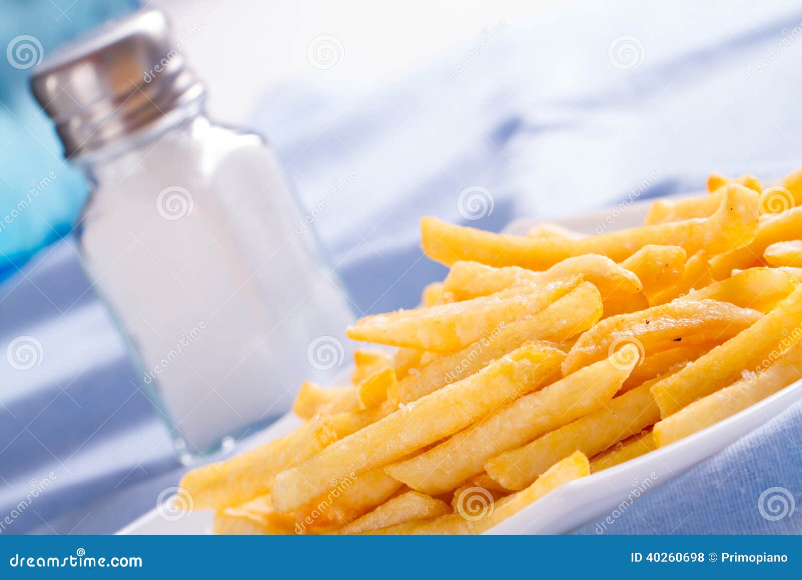 Large Portion of French Fries on a Plate Stock Photo - Image of ...