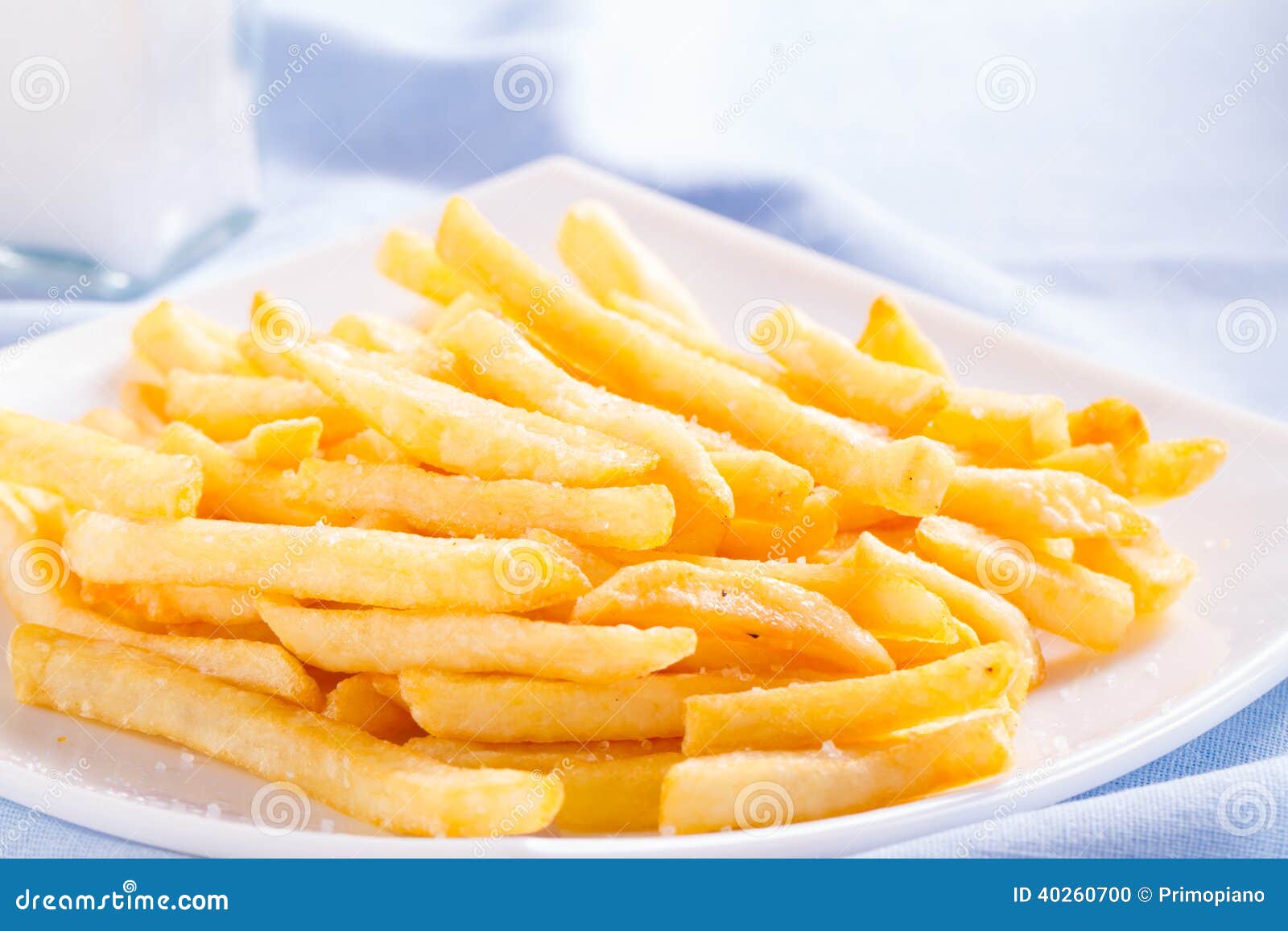Large Portion of French Fries on a Plate Stock Photo - Image of french ...