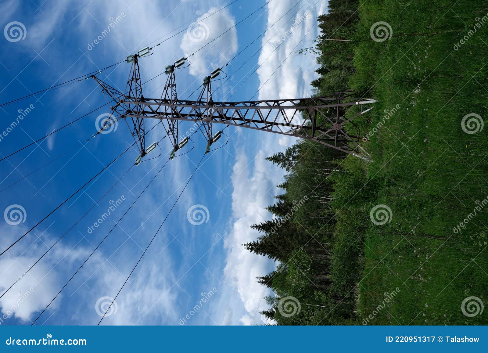 Large Power Line Support for High Voltage Electrical Wires Stock Image ...
