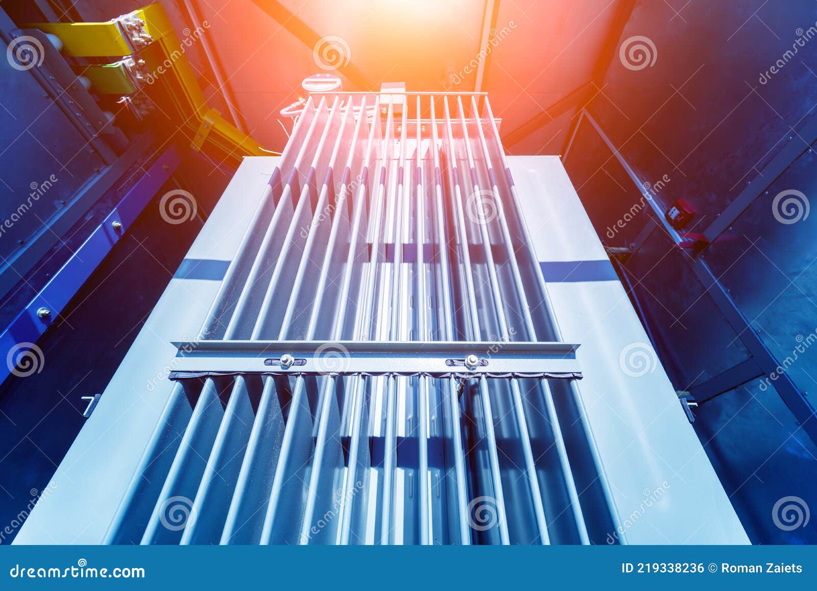 Large Power Transformer in a Solar Panel Station Stock Photo - Image of ...