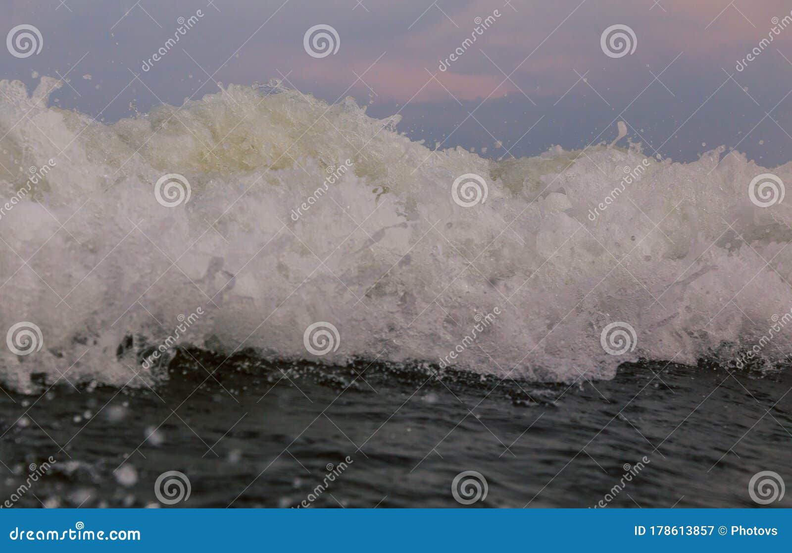 Large Blue Wave Breaks in the Ocean Stock Image - Image of surf ...