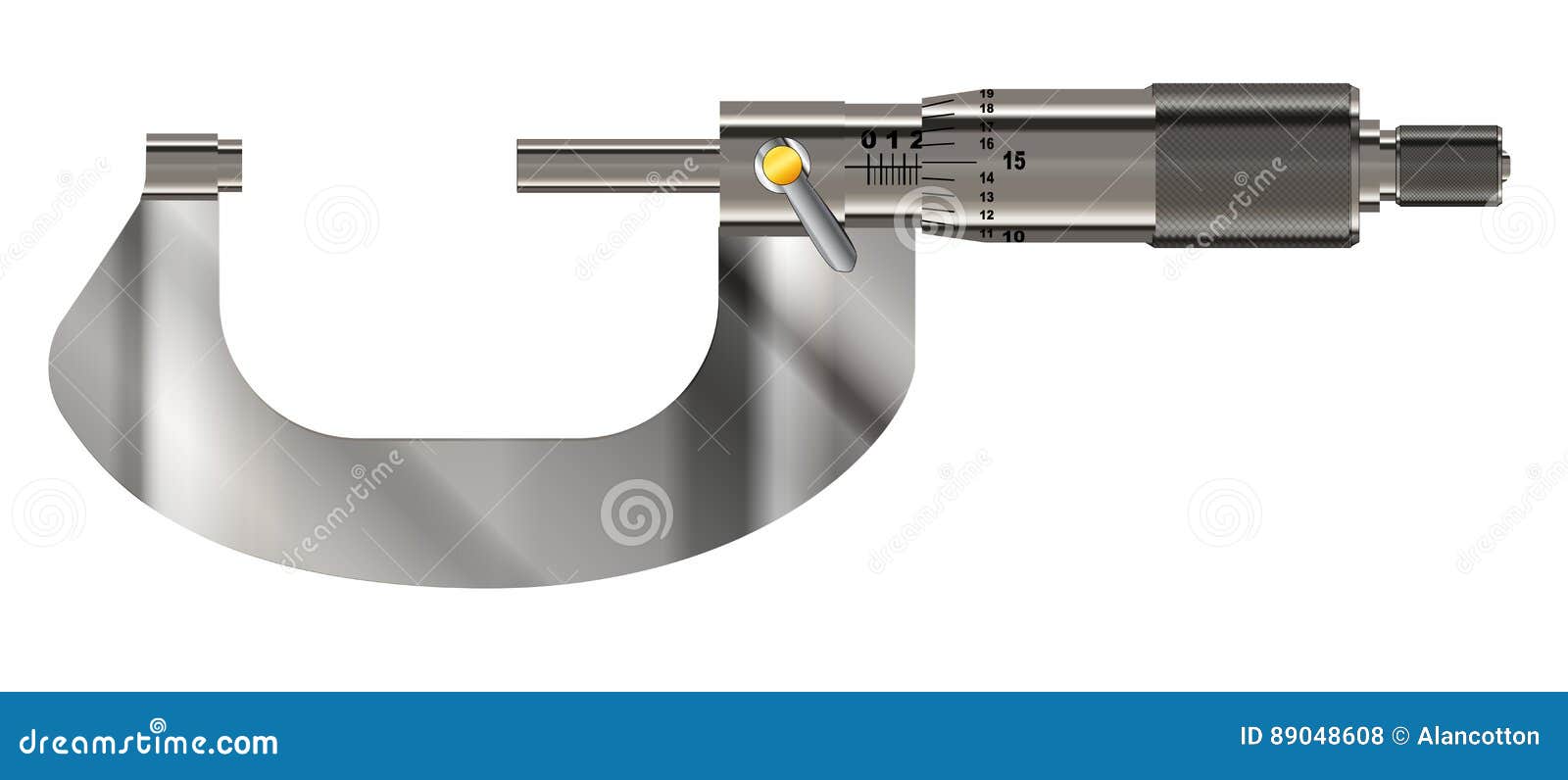 Large Precision Instrument Micrometer Stock Vector - Illustration of ...