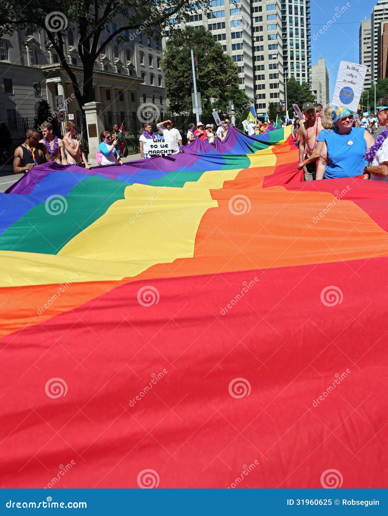 Large Pride Flag editorial image. Image of festival, march - 31960625