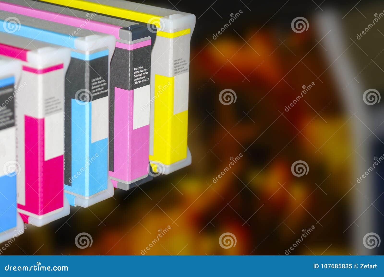Large Printer Format Inkjet Working Stock Image - Image of blue ...