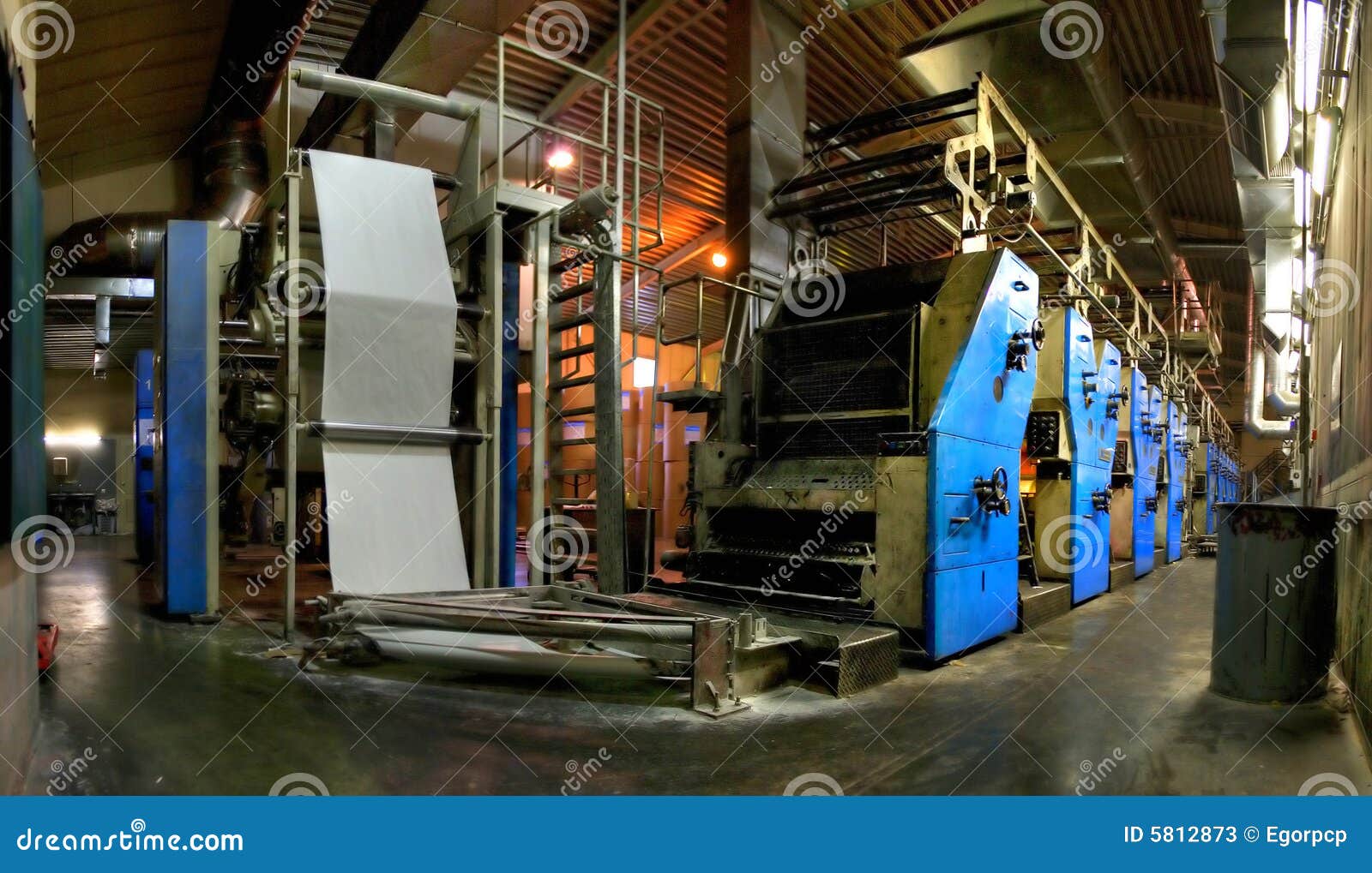 Large printing press stock image. Image of printer, news - 5812873