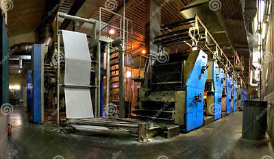 Large printing press stock image. Image of printer, news - 5812873