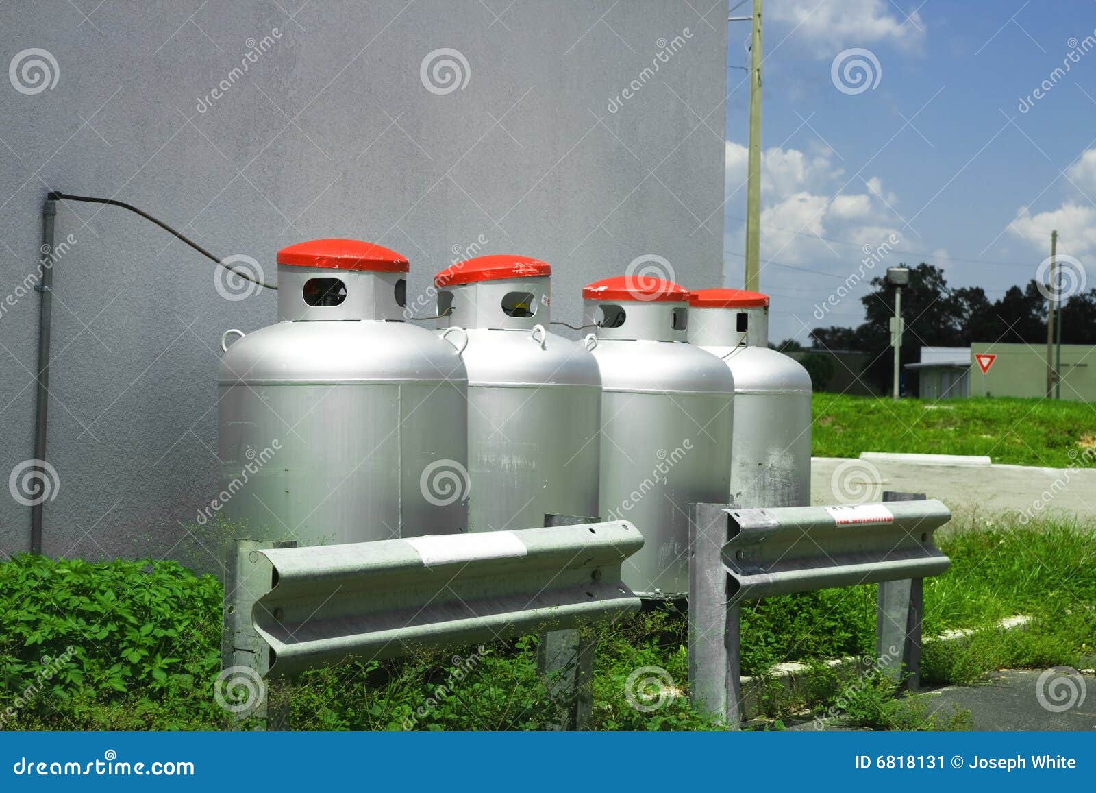 Large Propane Tanks stock image. Image of silver, tanks - 6818131